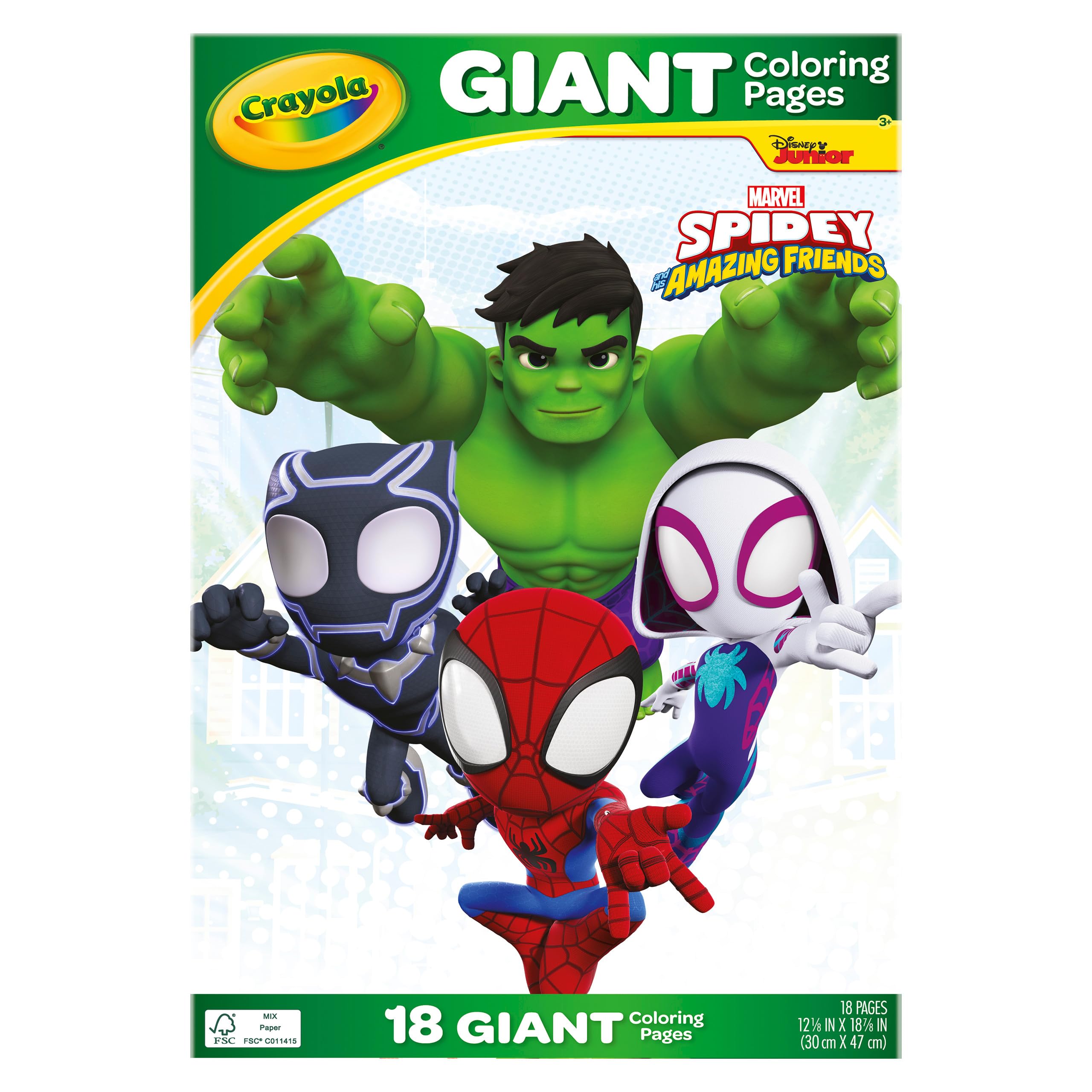 CRAYOLA Giant Colouring Book – Spidey and His Amazing Friends | 18 ...
