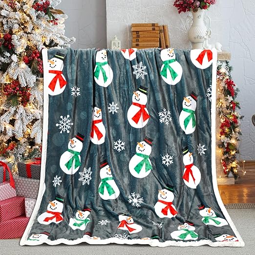 Amazon.com: YIDAKO Snowman Christmas Throw Blankets,50" X 60" Winter ...