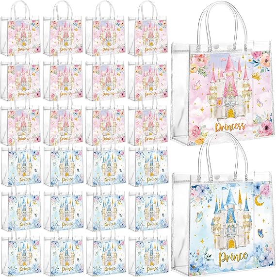 Amazon.com: Geyoga 24pcs Princess Party Favor Bags with Handles Mini ...