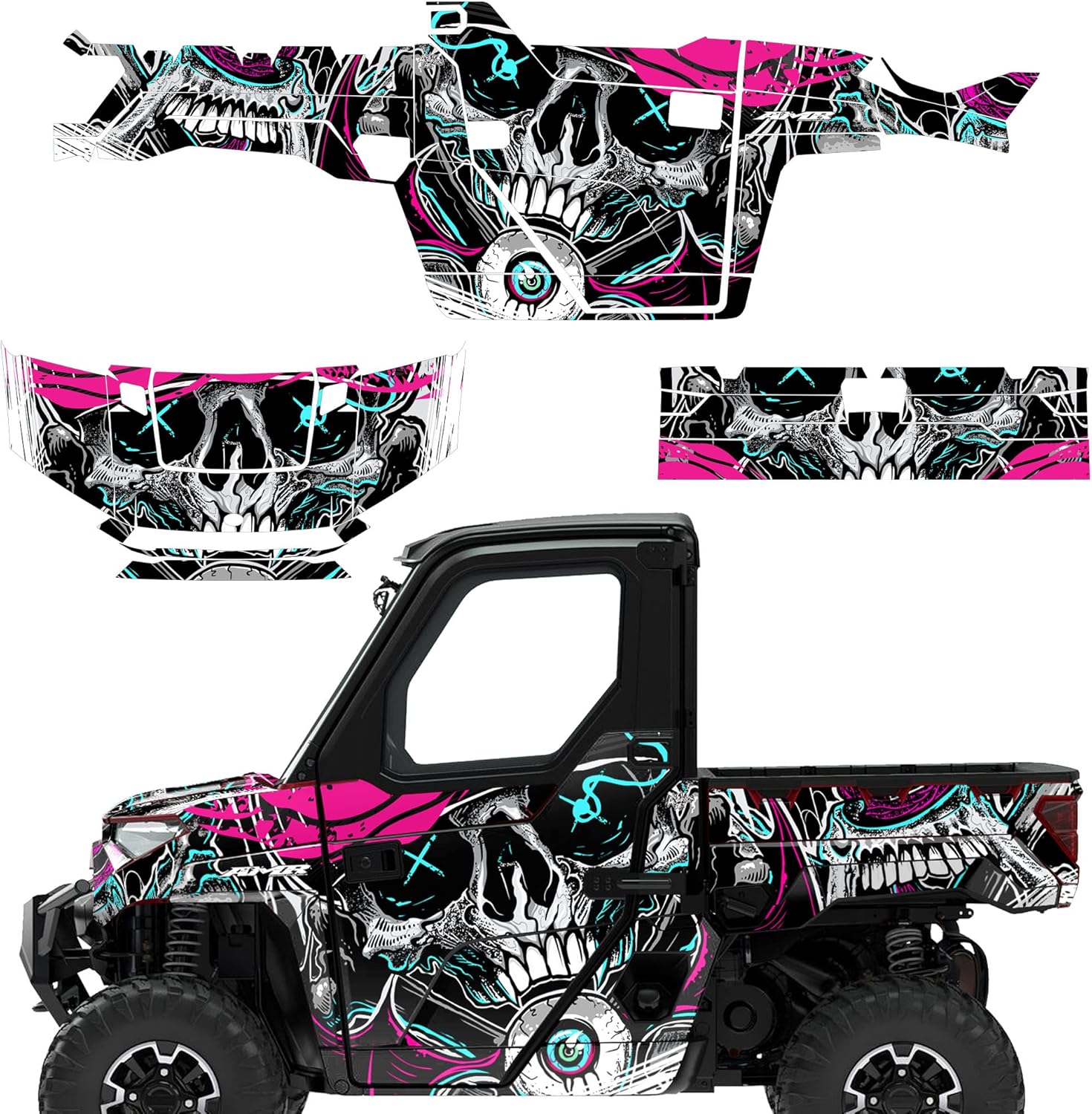 Amazon.com: AMR Racing UTV Graphics kit Sticker Decal Compatible with ...
