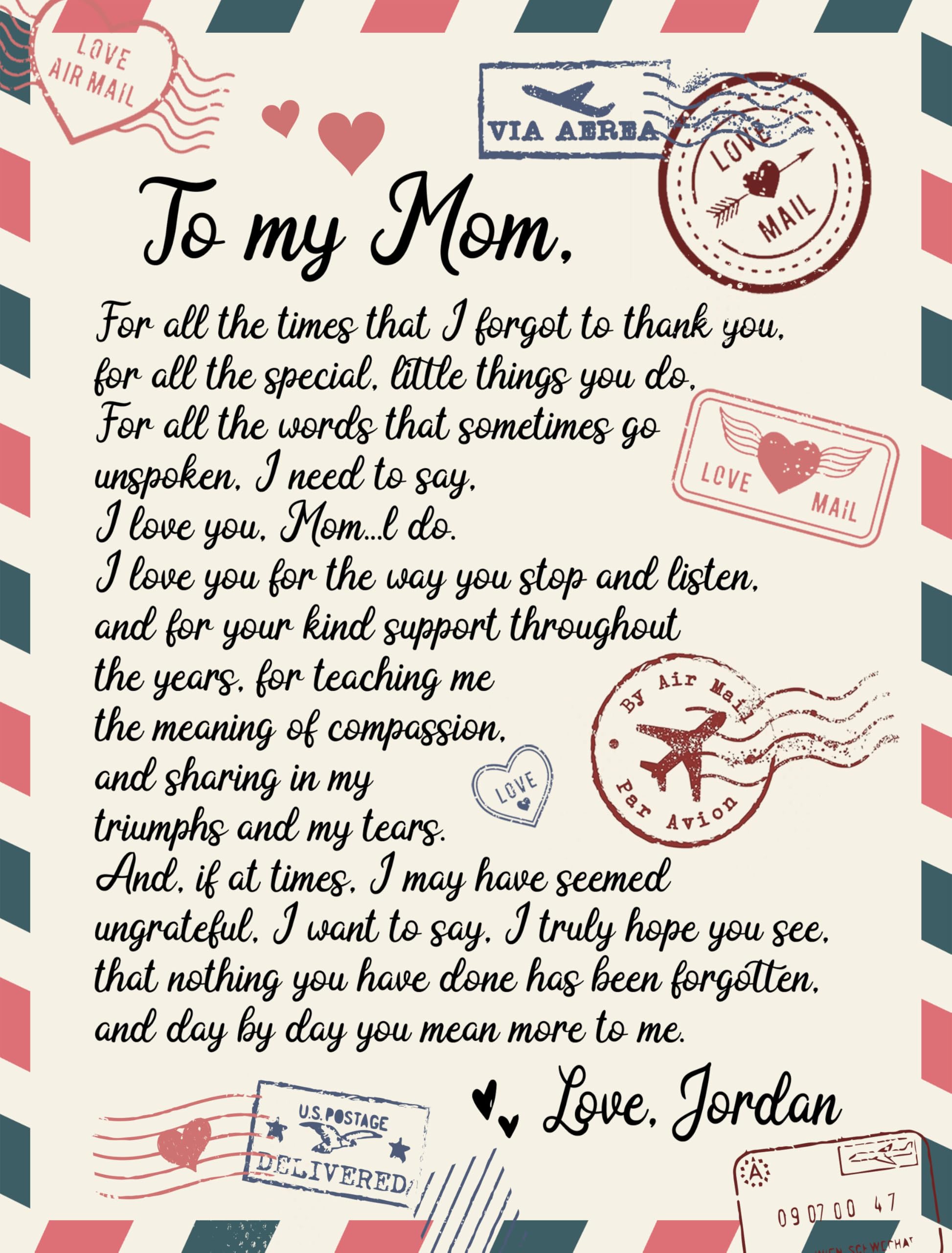 Amazon.com: Personalized to My Mom Blanket from Daughter Son Love ...