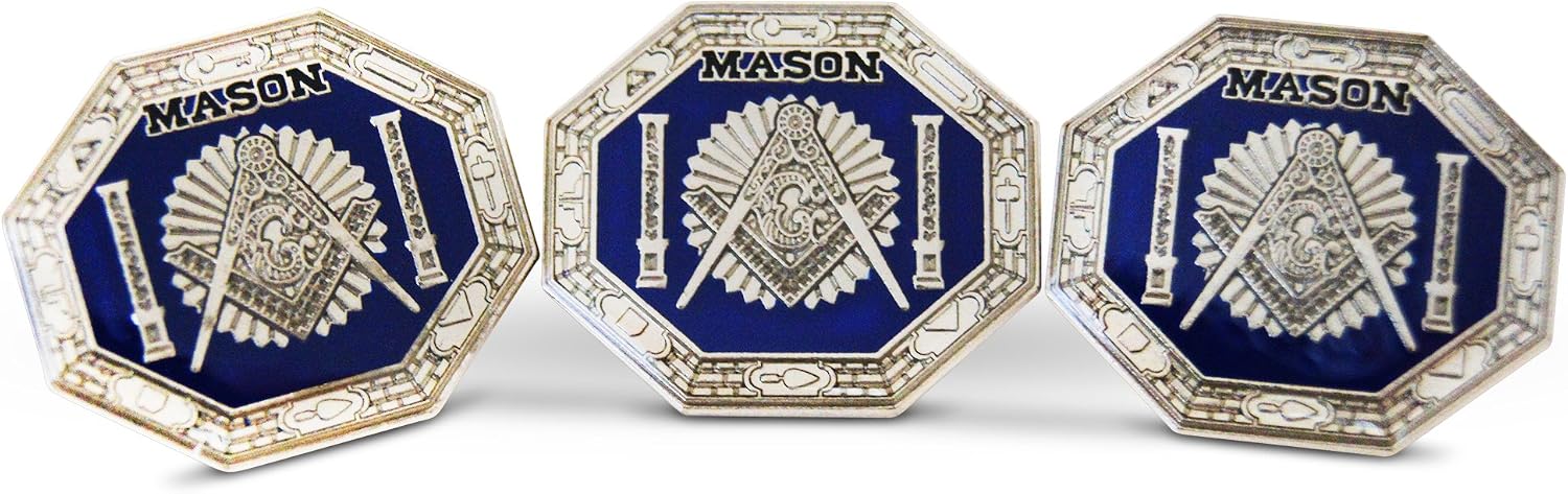 Amazon.com: 3-Piece Freemason Free Masonic Crest Lapel or Hat Pin and ...