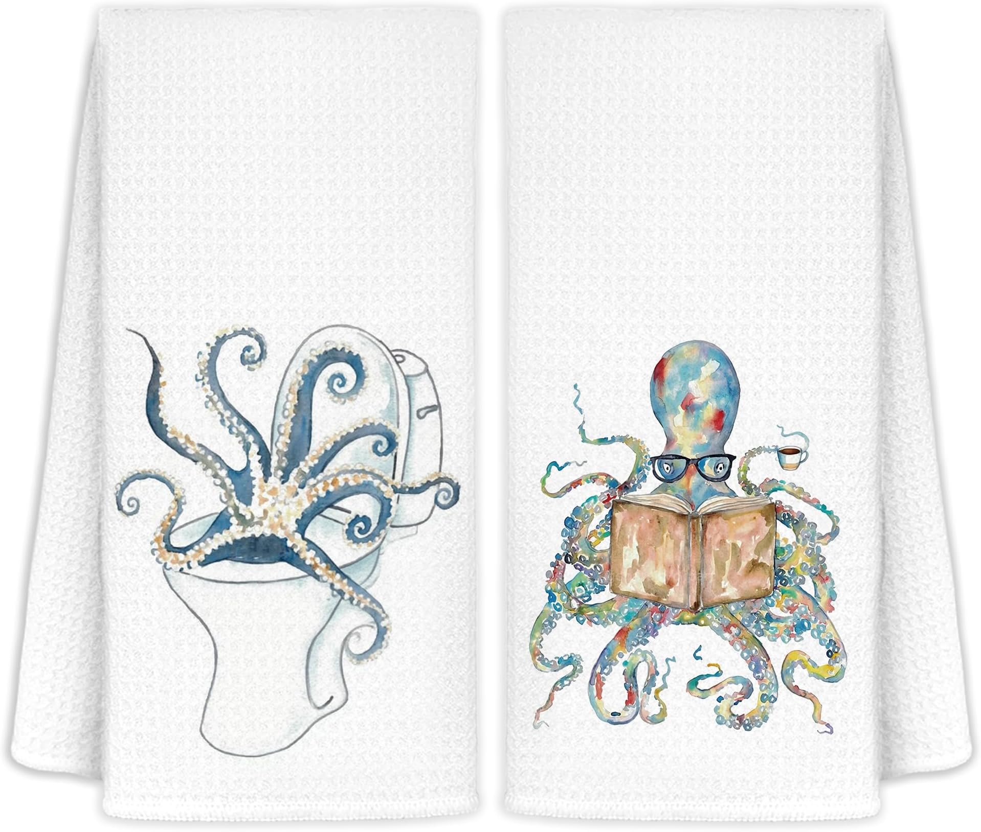 Amazon.com: Montgomery Street Octopus Cotton Flour Sack Dish Towel ...