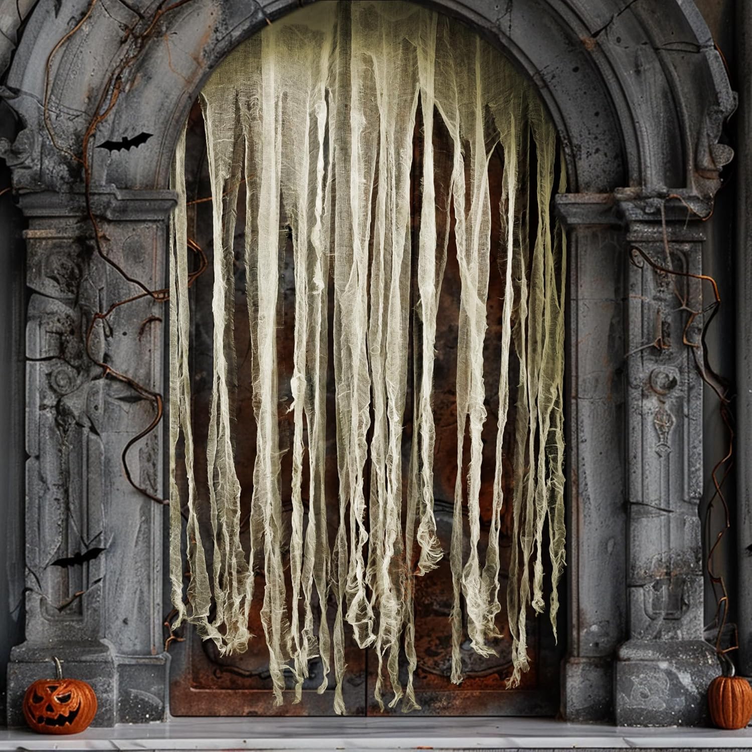 Amazon.com: Watayo 3 Pcs Halloween Door Curtain Decoration- 66 x 39 Inch Large Doorway Curtain ...