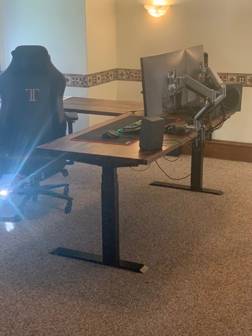 $45/mo - Finance S STAND UP DESK STORE Triple Motor Electric L-Shaped ...
