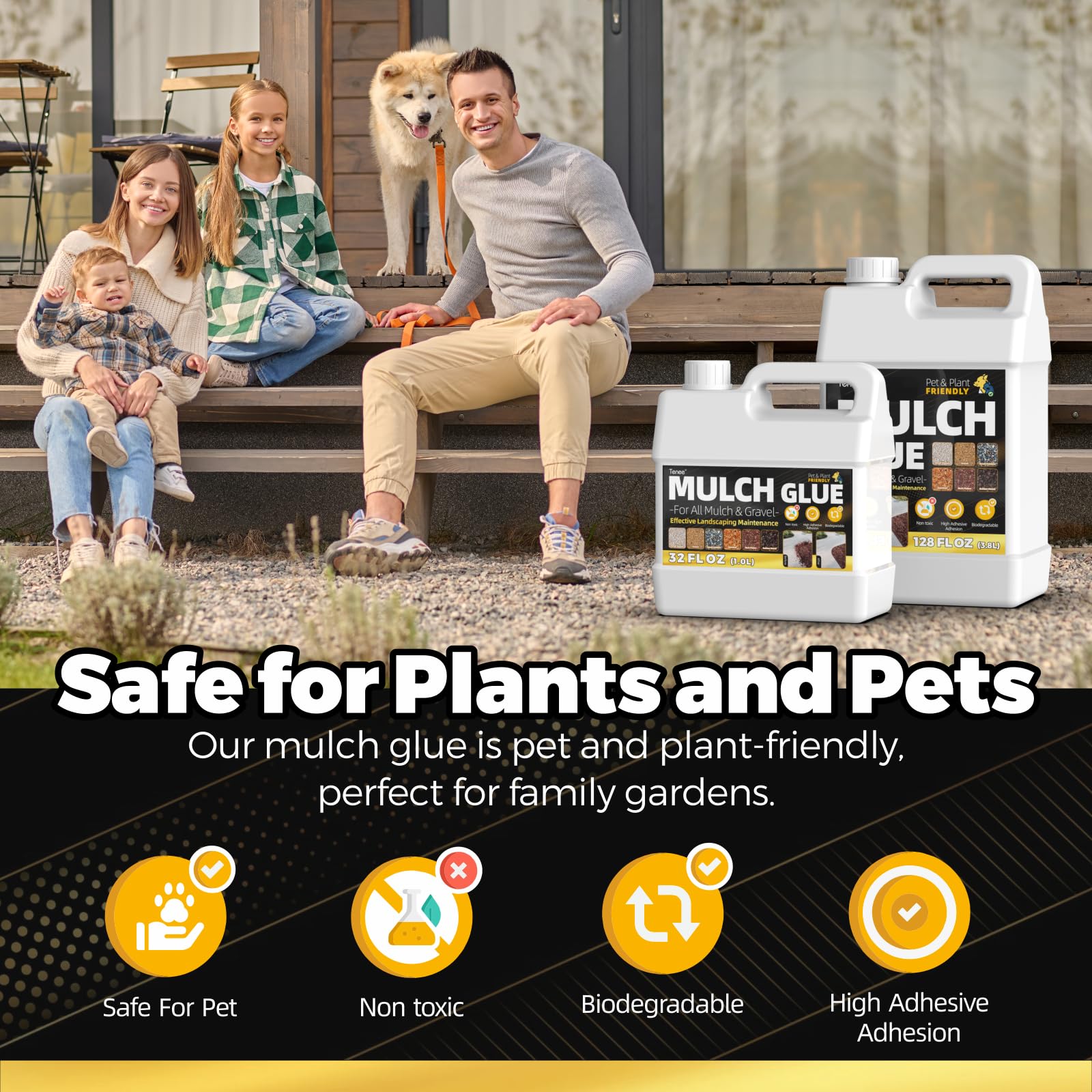 Snapklik.com : Strong Mulch & Rock Glue For Landscaping, Makes169oz ...
