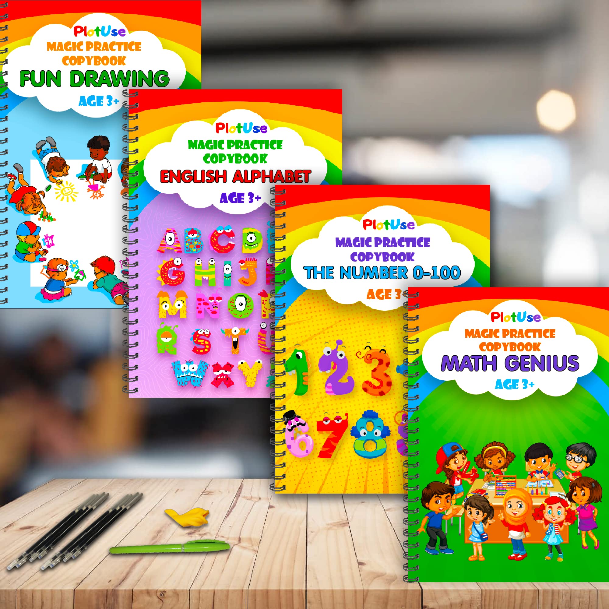 Buy Magic Ink Copybooks for Kids Reusable Handwriting Workbooks ...