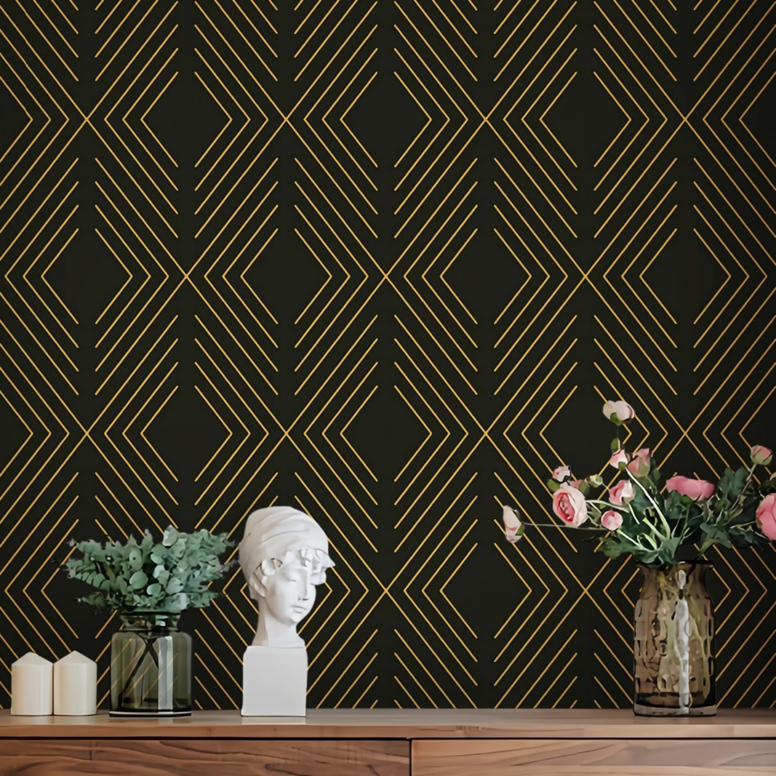 NextWall Inlay Faux Hexagon Geometric Peel and Stick Wallpaper (Cosmic ...