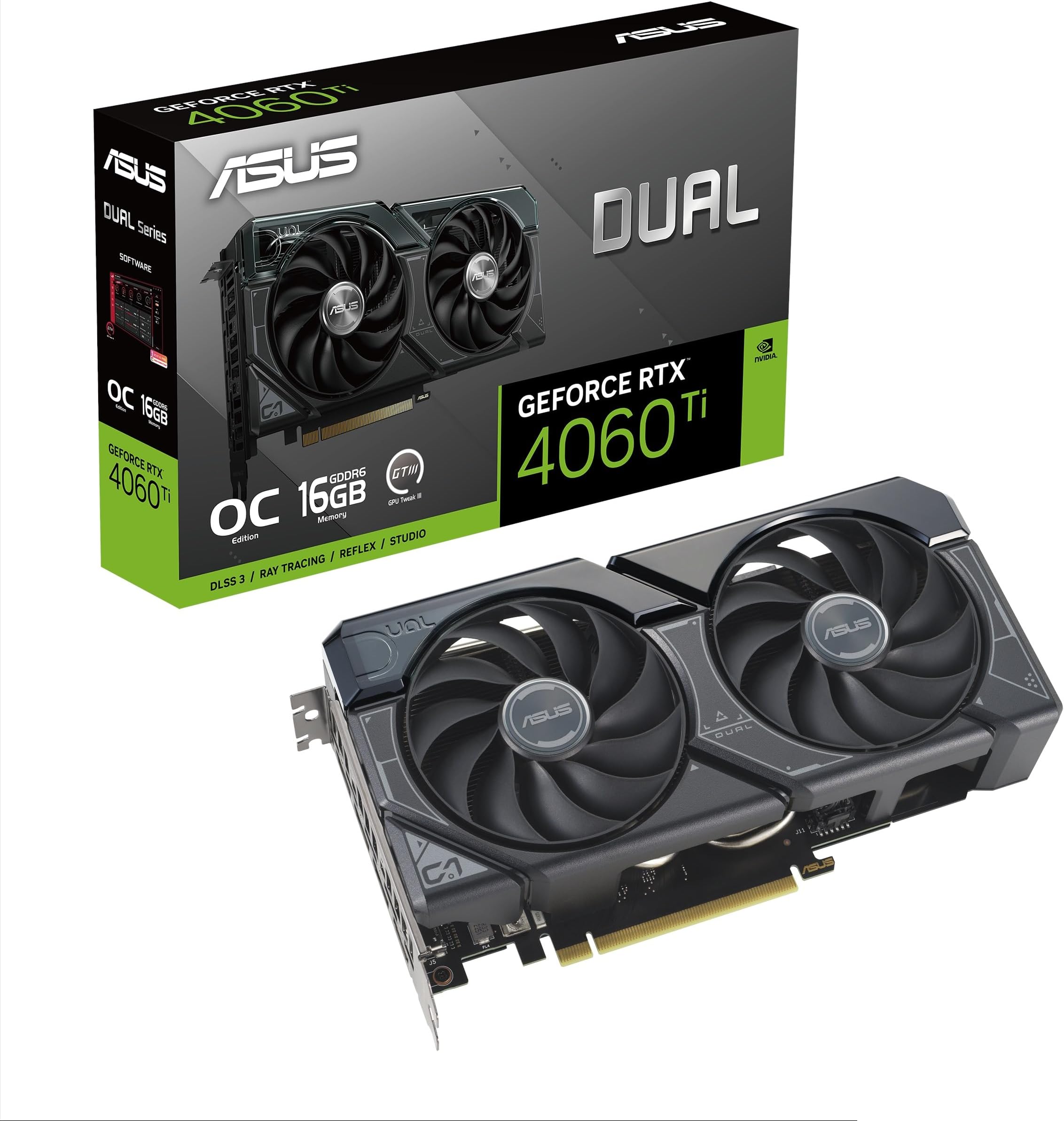 ASUS Dual GeForce RTX 4060 Ti OC Edition 16GB GDDR6 (PCIe 4.0, 16GB ...