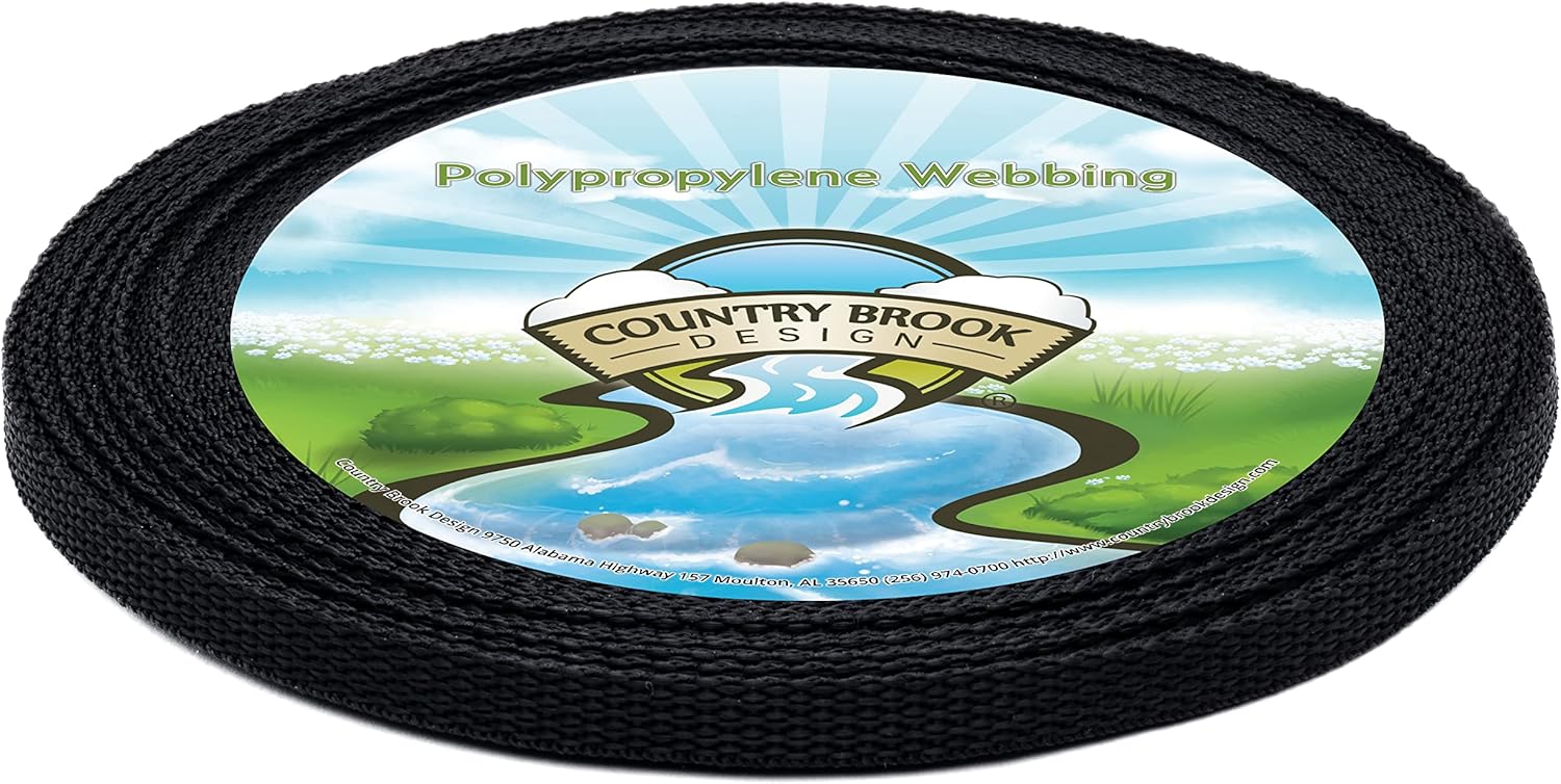 Amazon.com: 3/8 Inch Black Polypro Webbing, 50 Yards : Sports & Outdoors