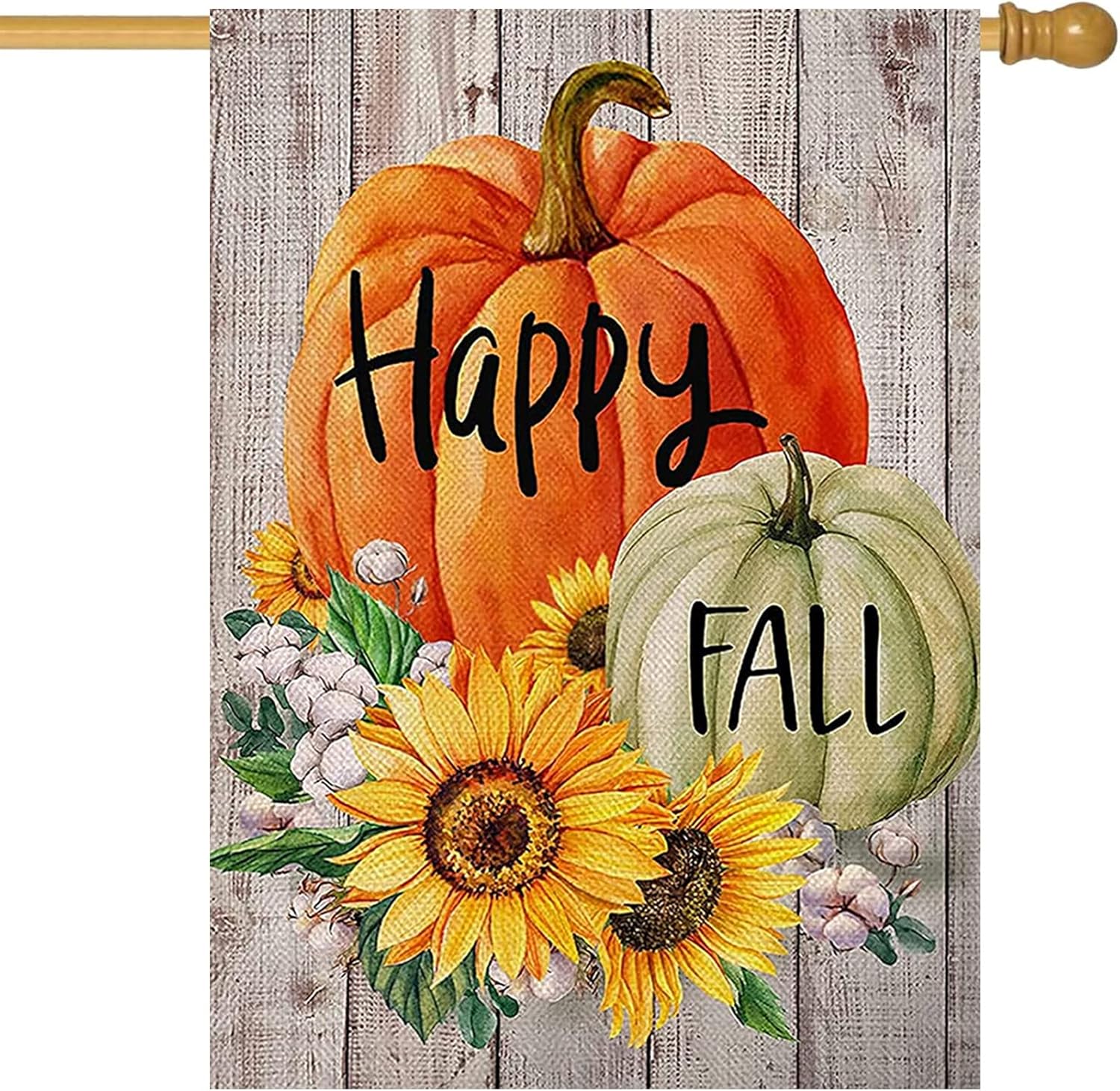 Amazon.com : Happy Fall Garden Flag Pumpkin Sunflower Double Sided ...