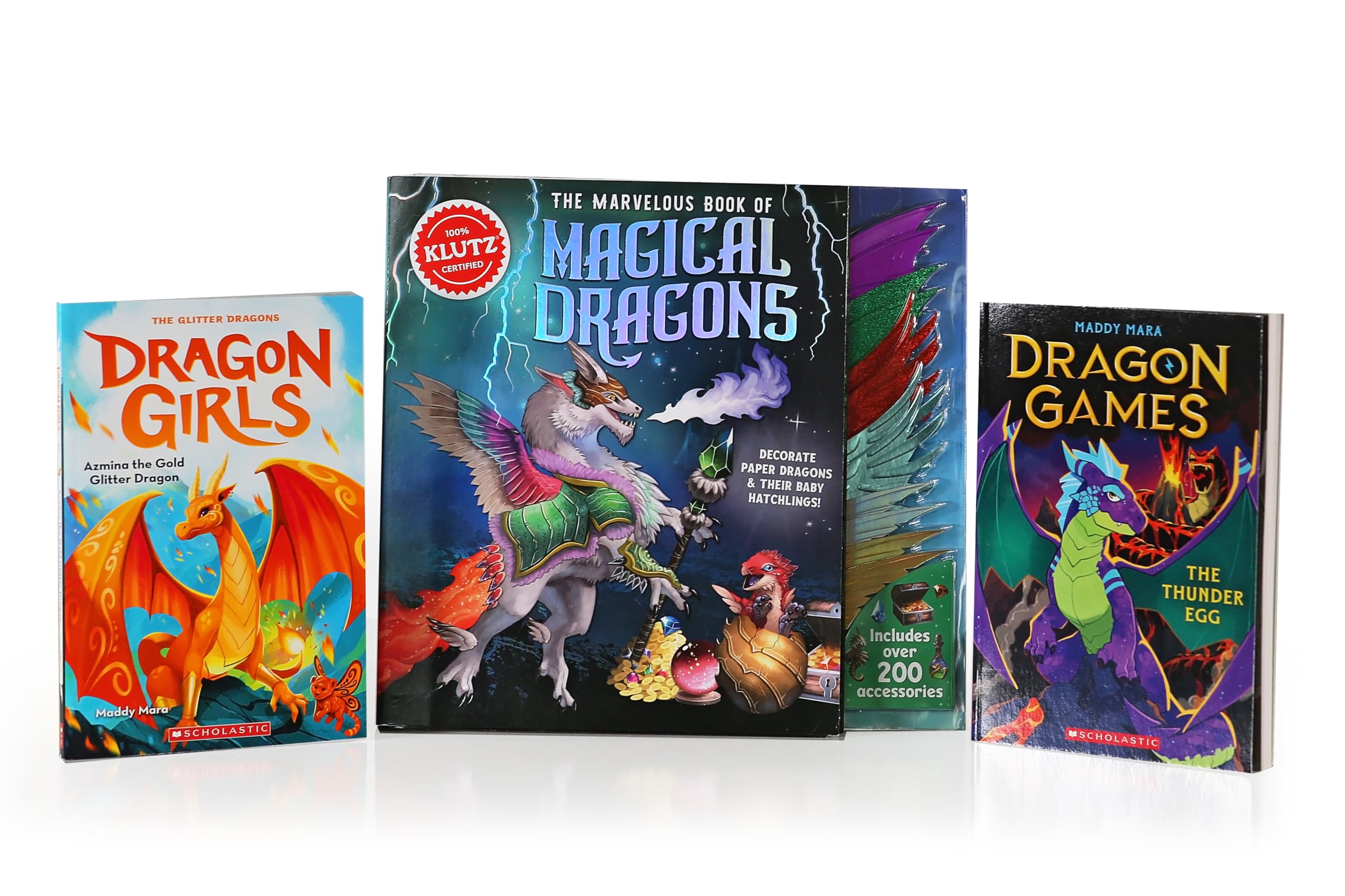 Amazon.com: Klutz Marvelous Book of Magical Dragons Craft Kit, Plus The ...