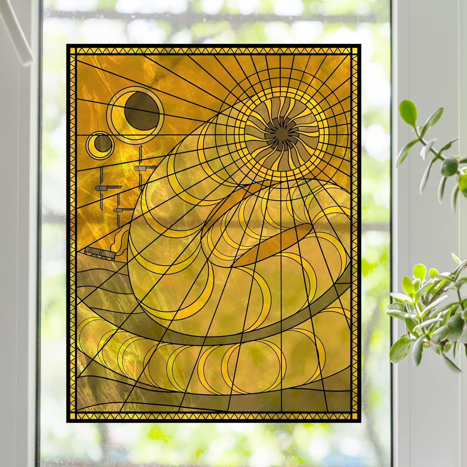 Amazon.com: Dune Sand Worm Stained Glass Window Film (13.25"x17 ...