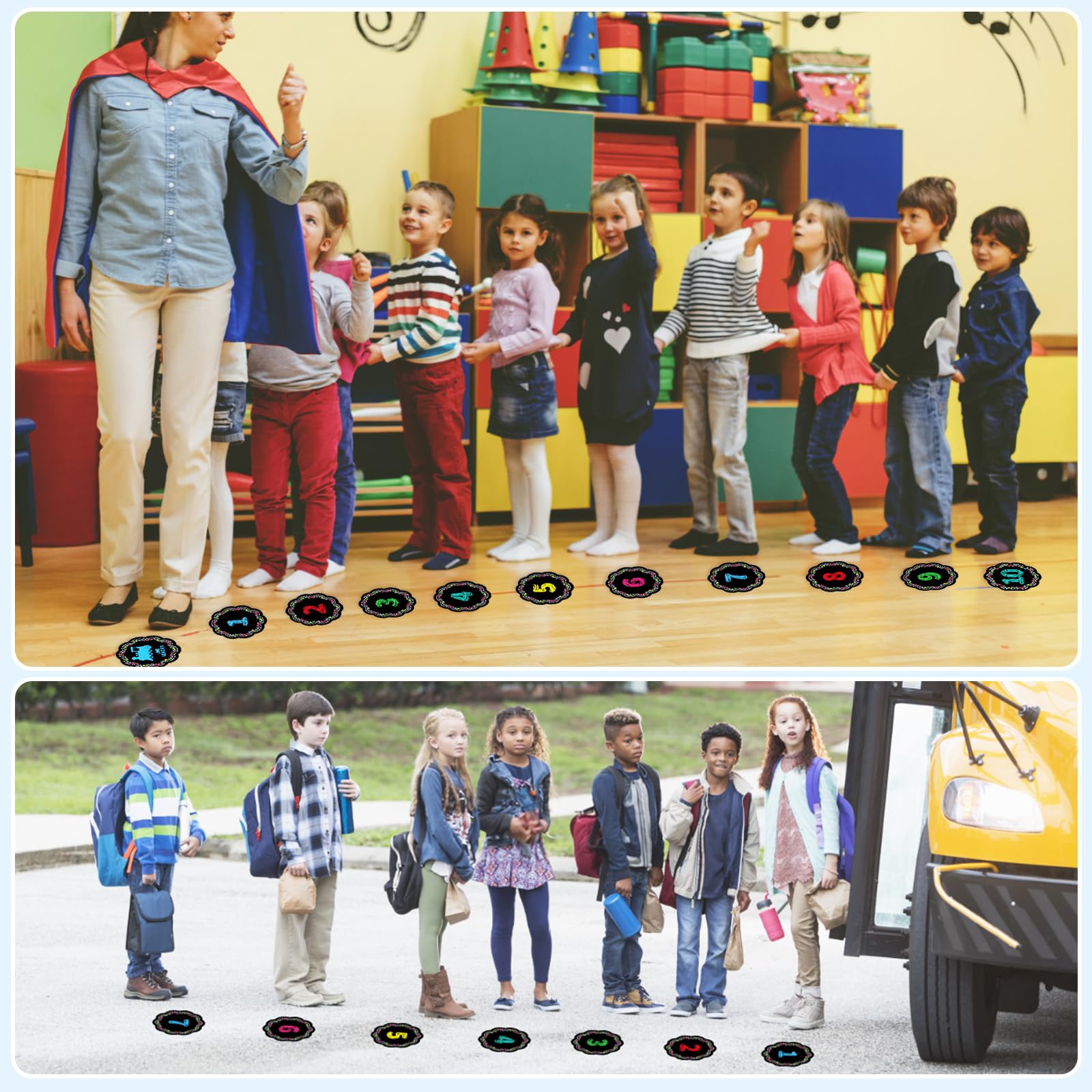 Snapklik.com : Line Up Spots For Classroom Floor - Floor Number ...