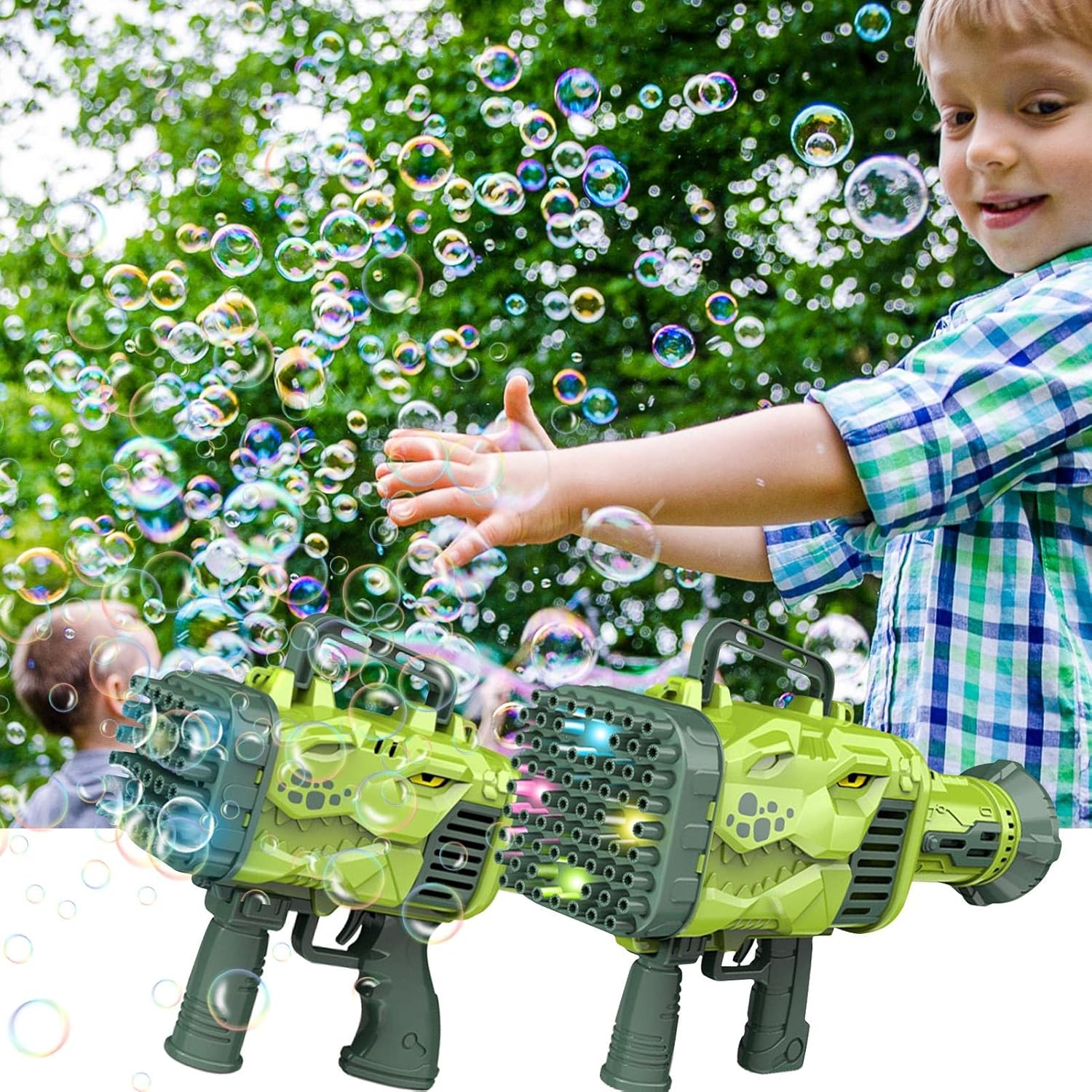 Amazon.com: A/R Bubble Maker Machine,64 Holes Bubble Blower,Electric ...