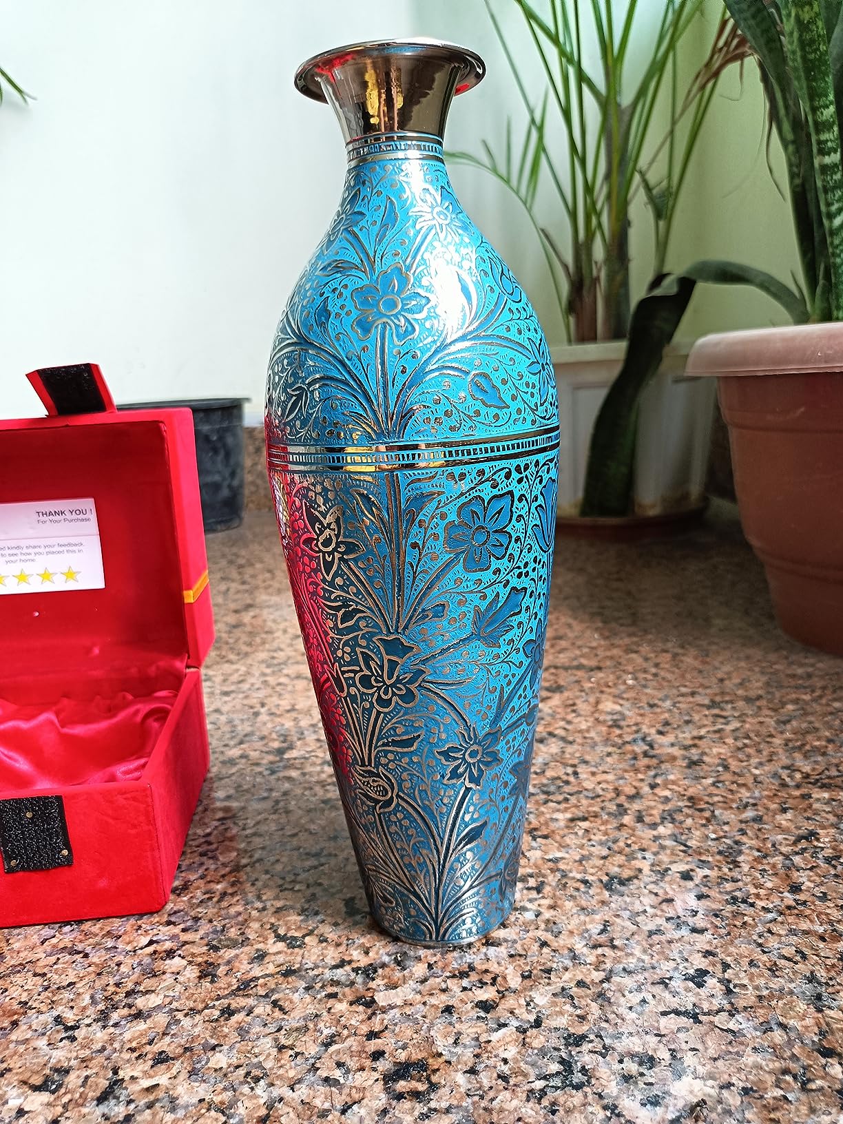 Buy Professional Handicrafts Brass Flower Vase for Living Room, Metal ...