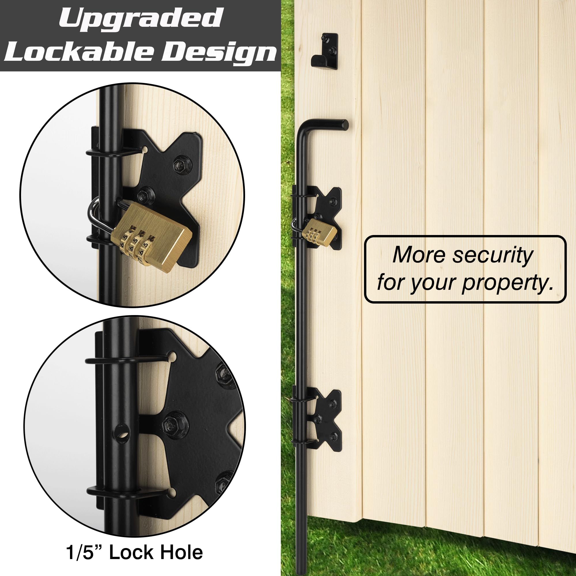 Snapklik.com : 18" Heavy Duty Cane Bolt Gate Drop Rod Gate Drop Pin ...