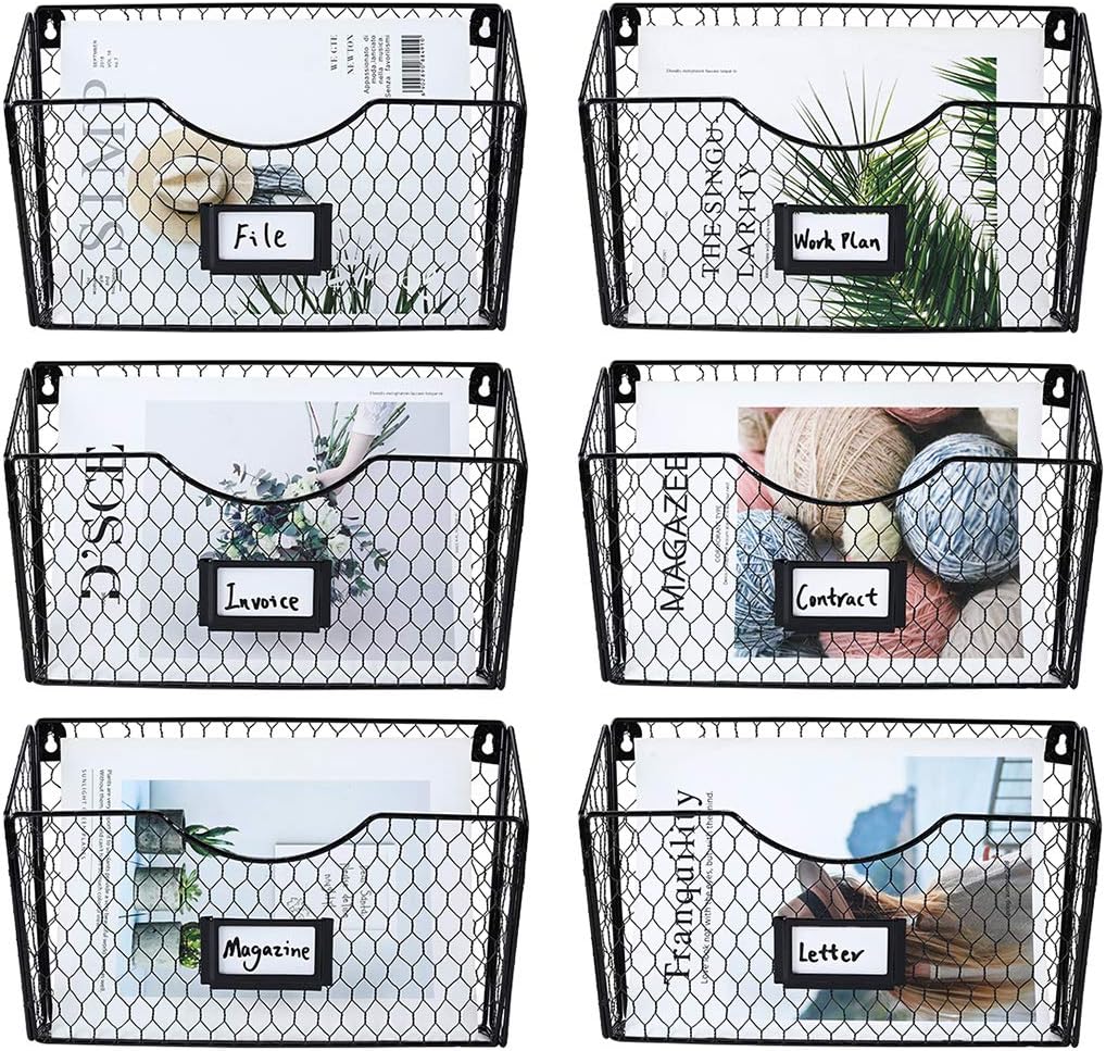 Amazon.com : Samstar Stackable Wire Wall File Holder, Wall Mount ...