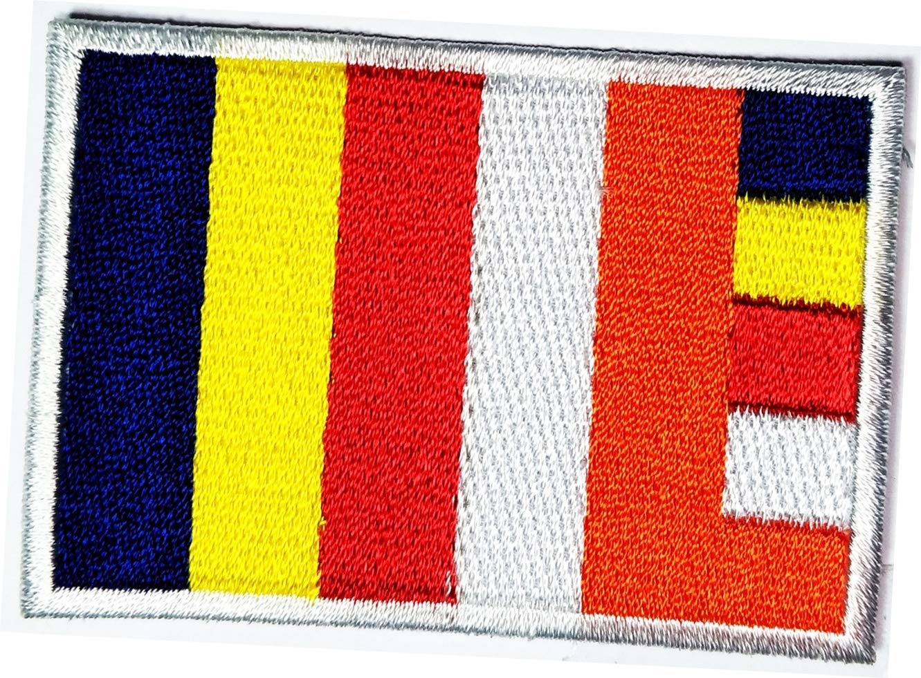 Amazon.com: Buddhist Flag Patches Stickers Buddhist Country Flag ...