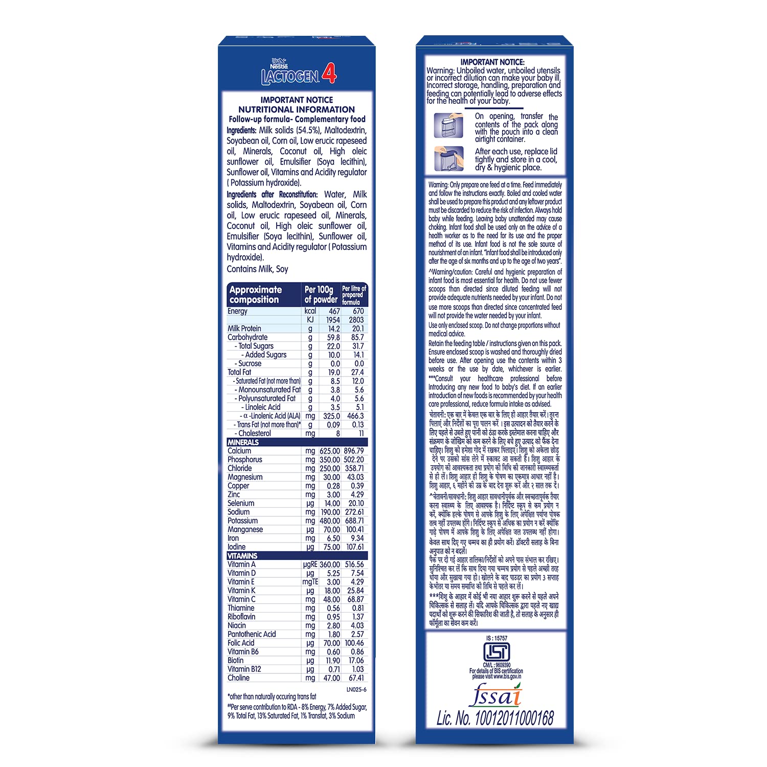 Nestlé LACTOGEN 4 Follow-Up Formula Powder - After 18 Months Upto 24 ...