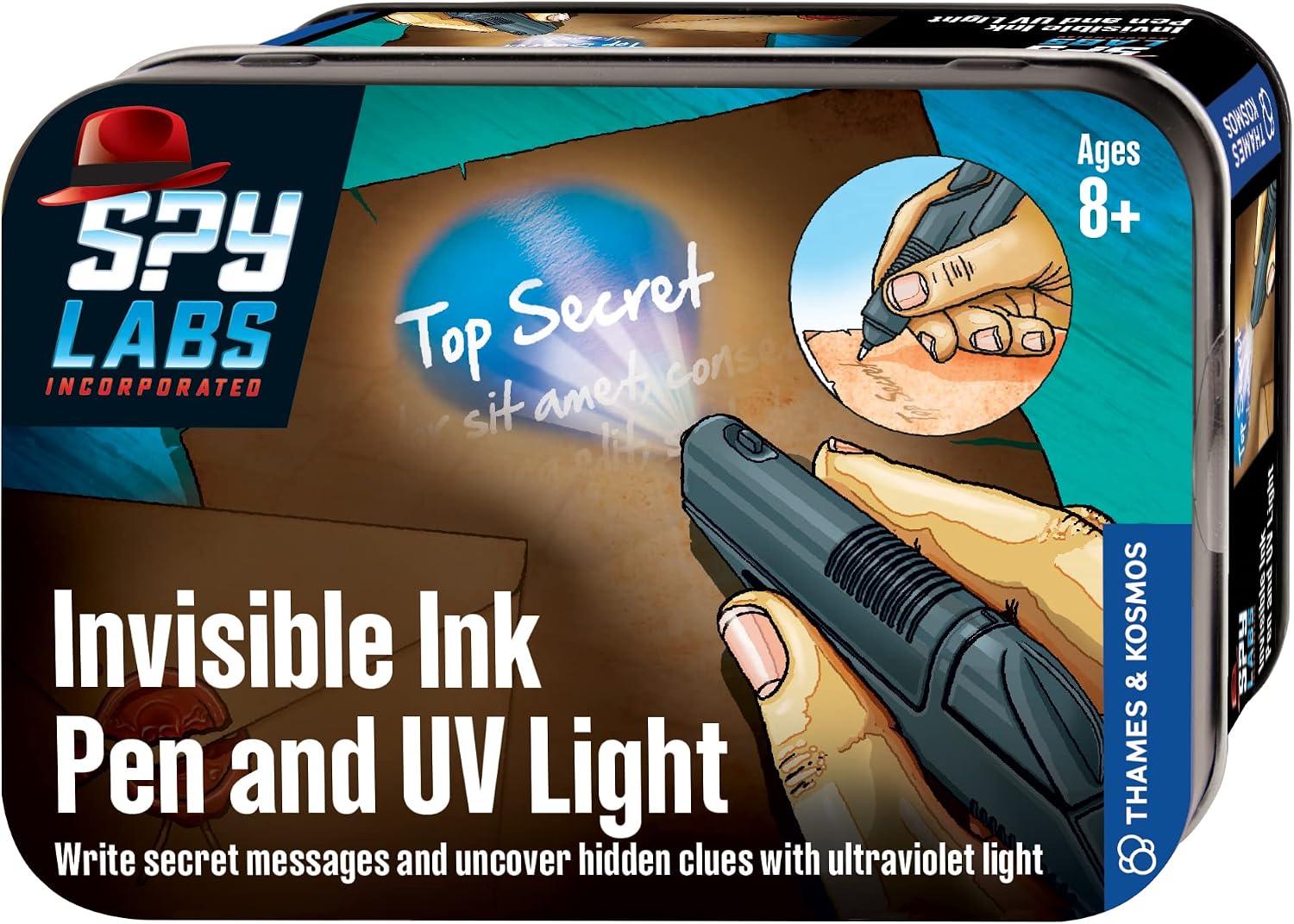 Amazon.com: Thames & Kosmos Spy Labs Inc: Invisible Ink Pen and UV ...