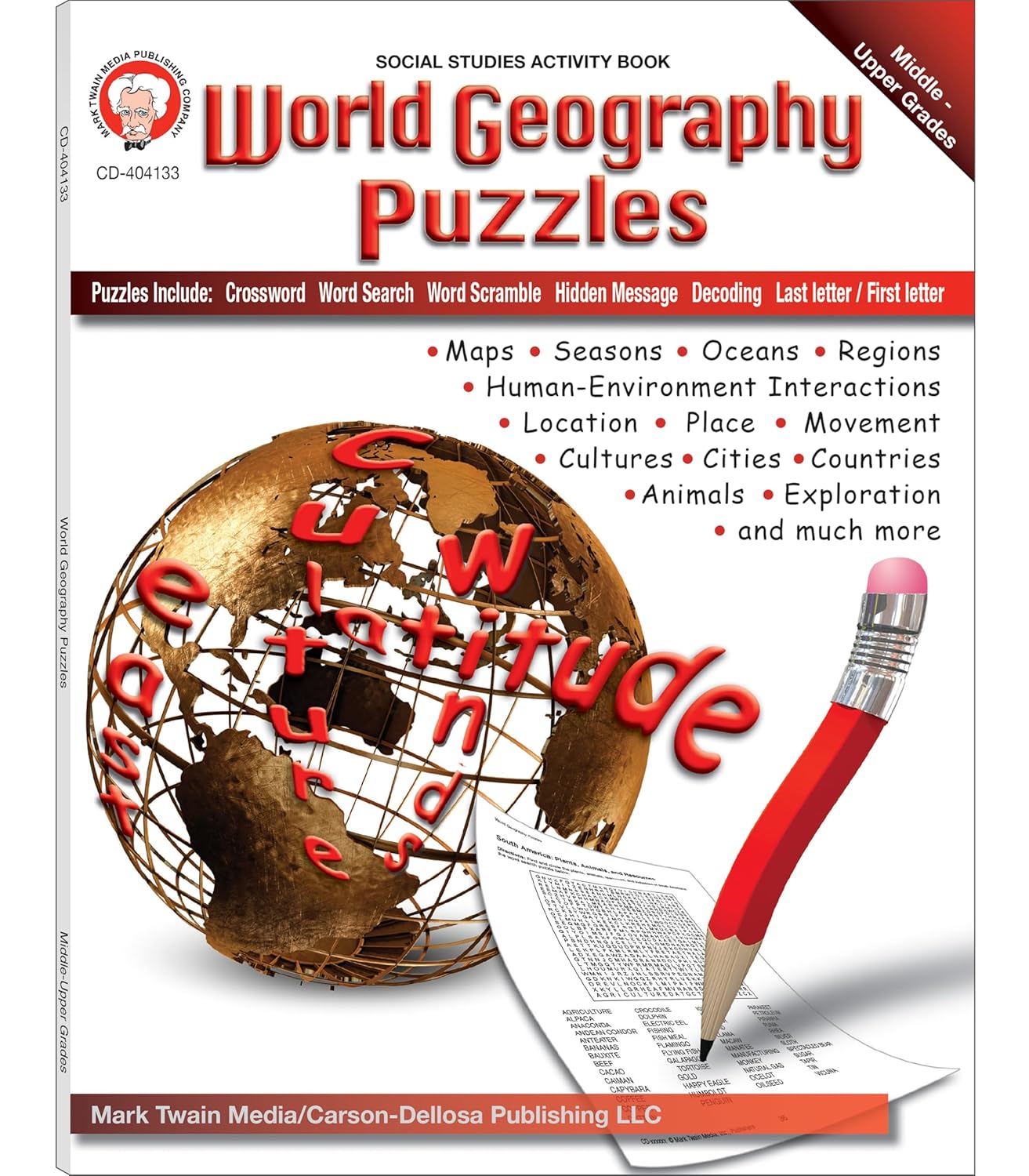 Amazon.com: Mark Twain - World Geography Puzzles, Grades 6 - 12: ...
