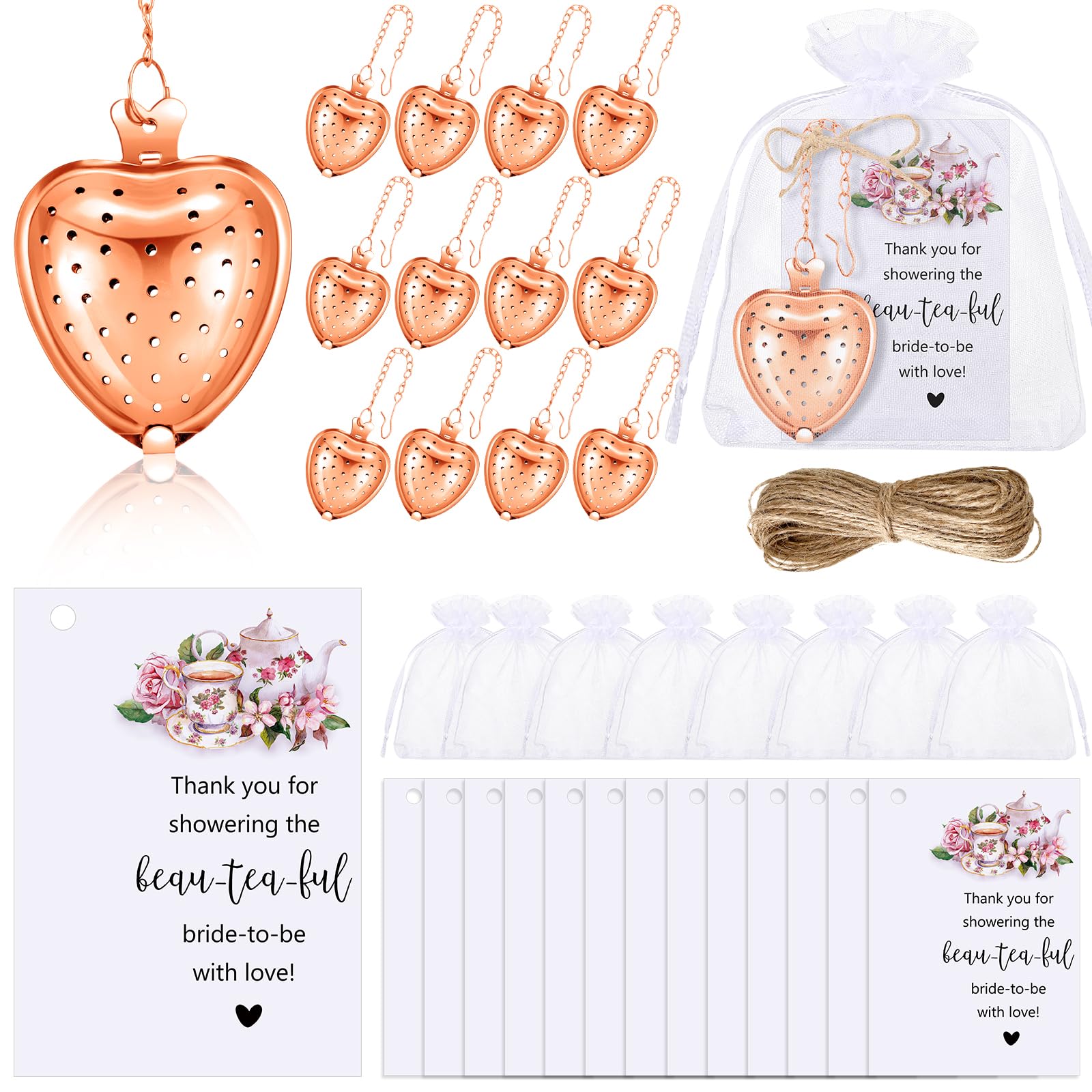 Amazon.com: Gisafai 30 Set Bridal Shower Tea Party Favors for Guest ...