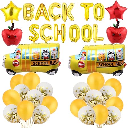 Amazon.com: FEPITO Back to School Balloon Banner with 40Pcs Welcome ...