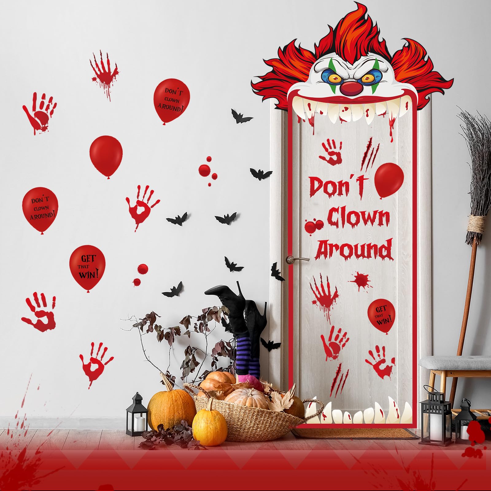 Snapklik.com : Halloween Bulletin Board Decorations Set Clown Paper ...