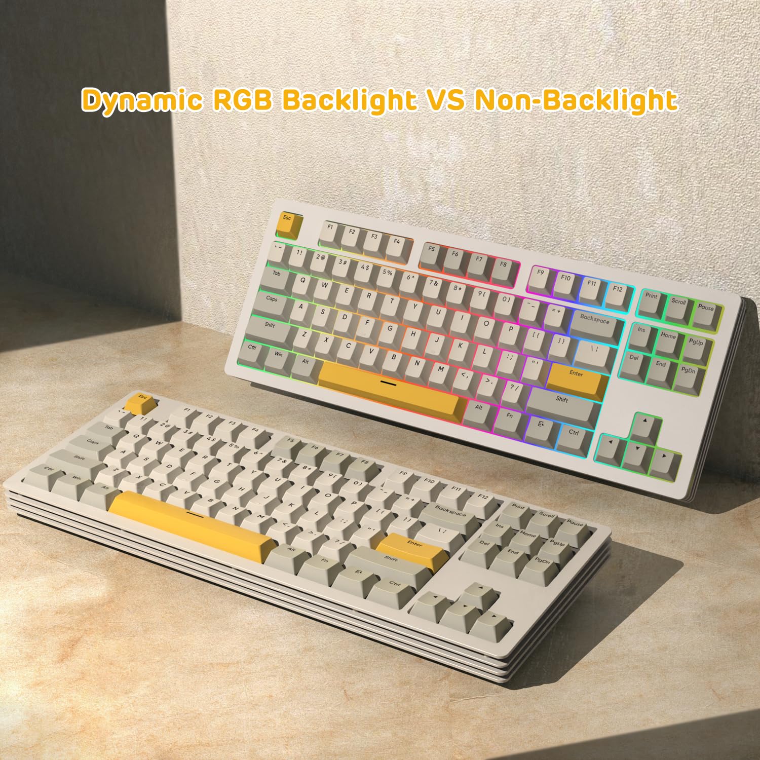 Buy AKC087 Wireless Mechanical Keyboard, 87 Keys Compact TKL Gaming ...