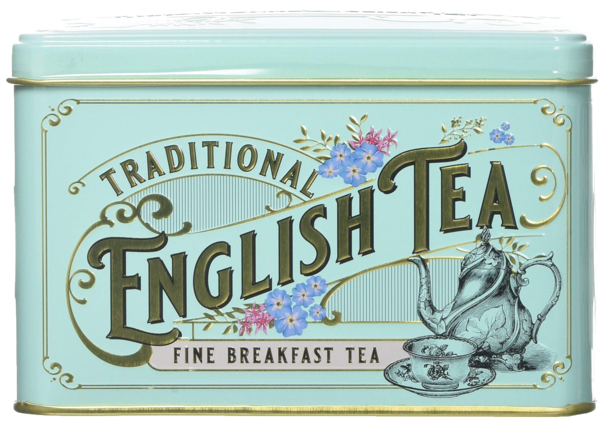 New English Teas Vintage Victorian Tea Tin with 40 English Breakfast ...