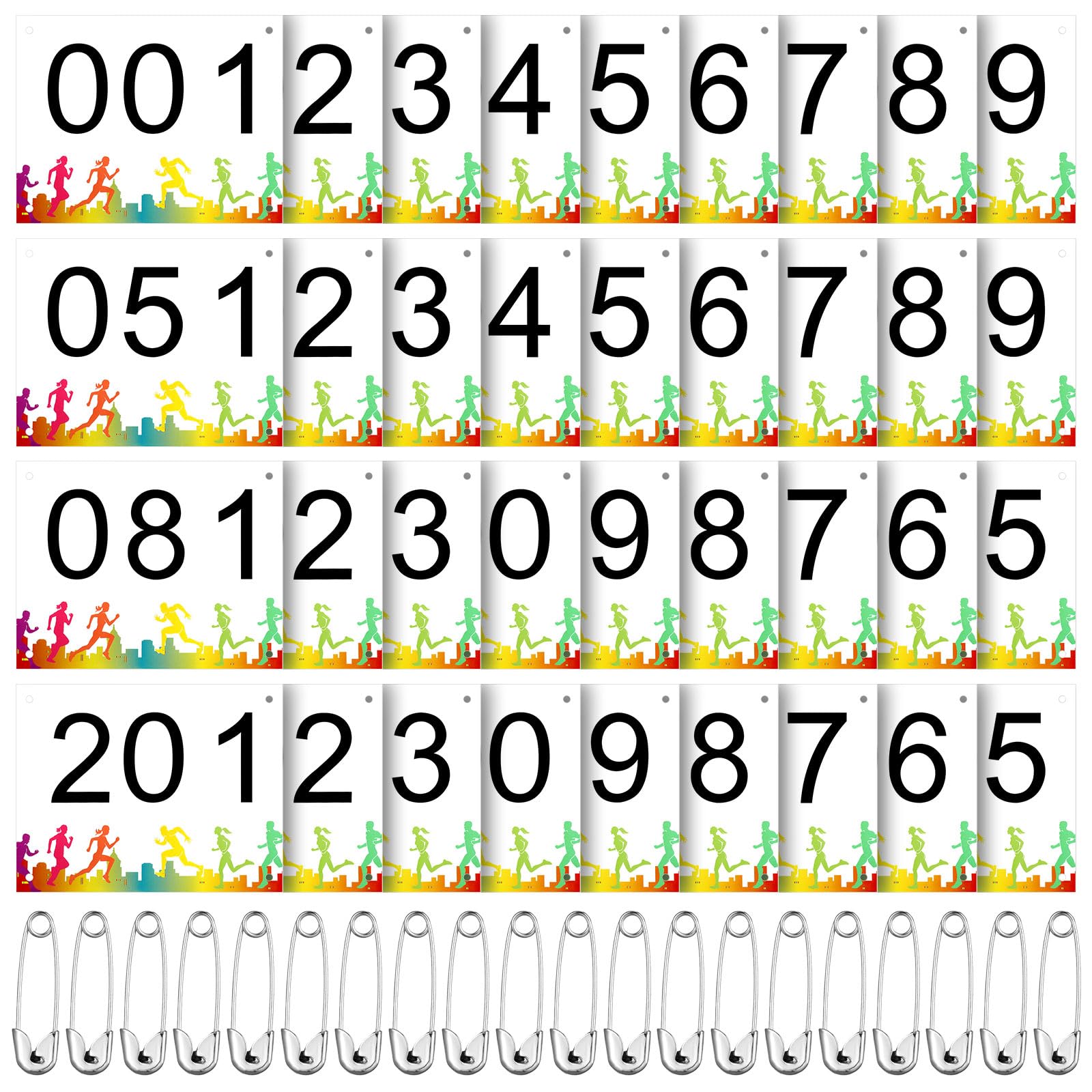 Buy XunYee Running Bib Competitor Numbers with Safety Pins for Marathon ...