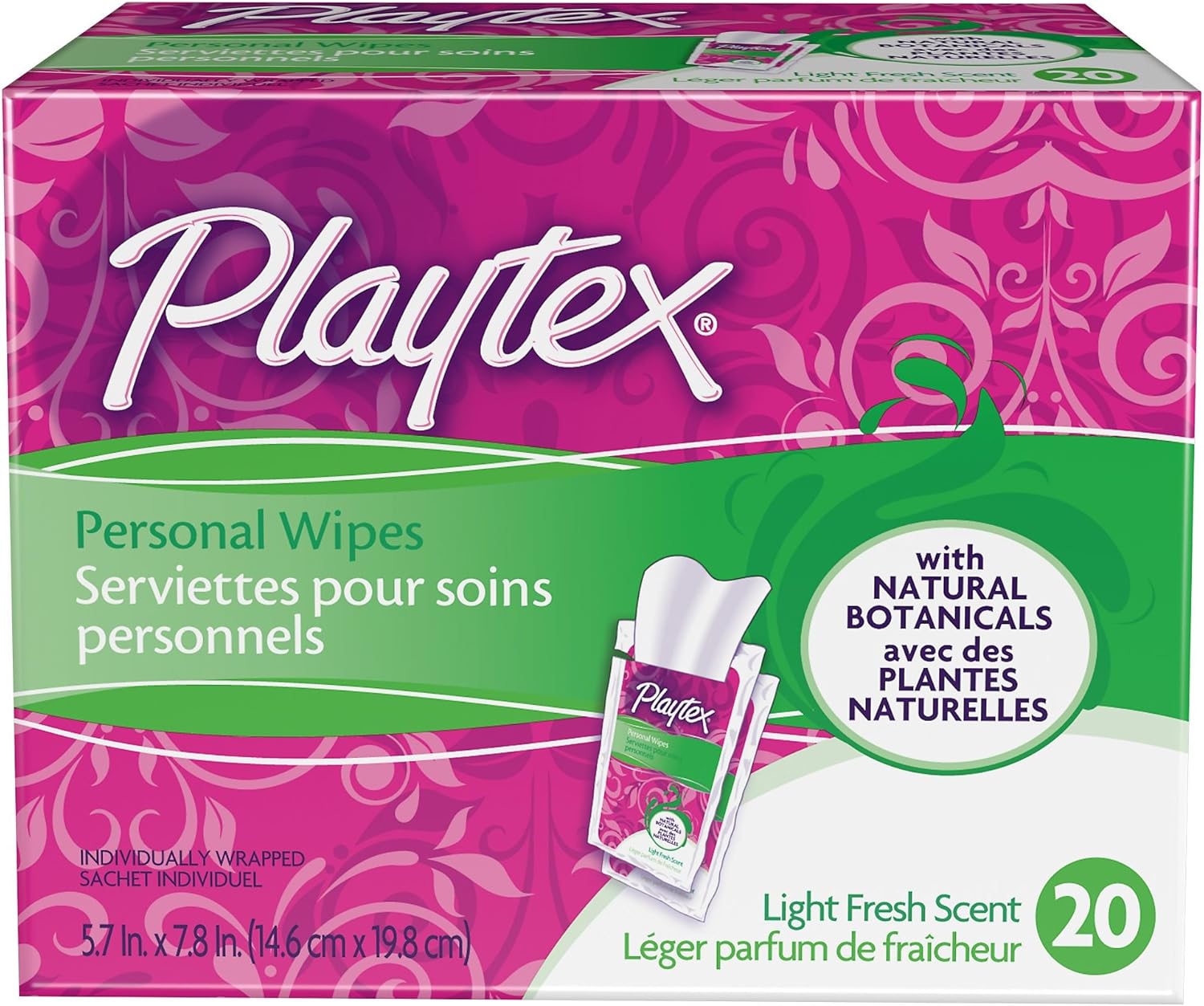 Amazon.com: Playtex Personal Cleansing Cloths Singles, Light Fresh ...