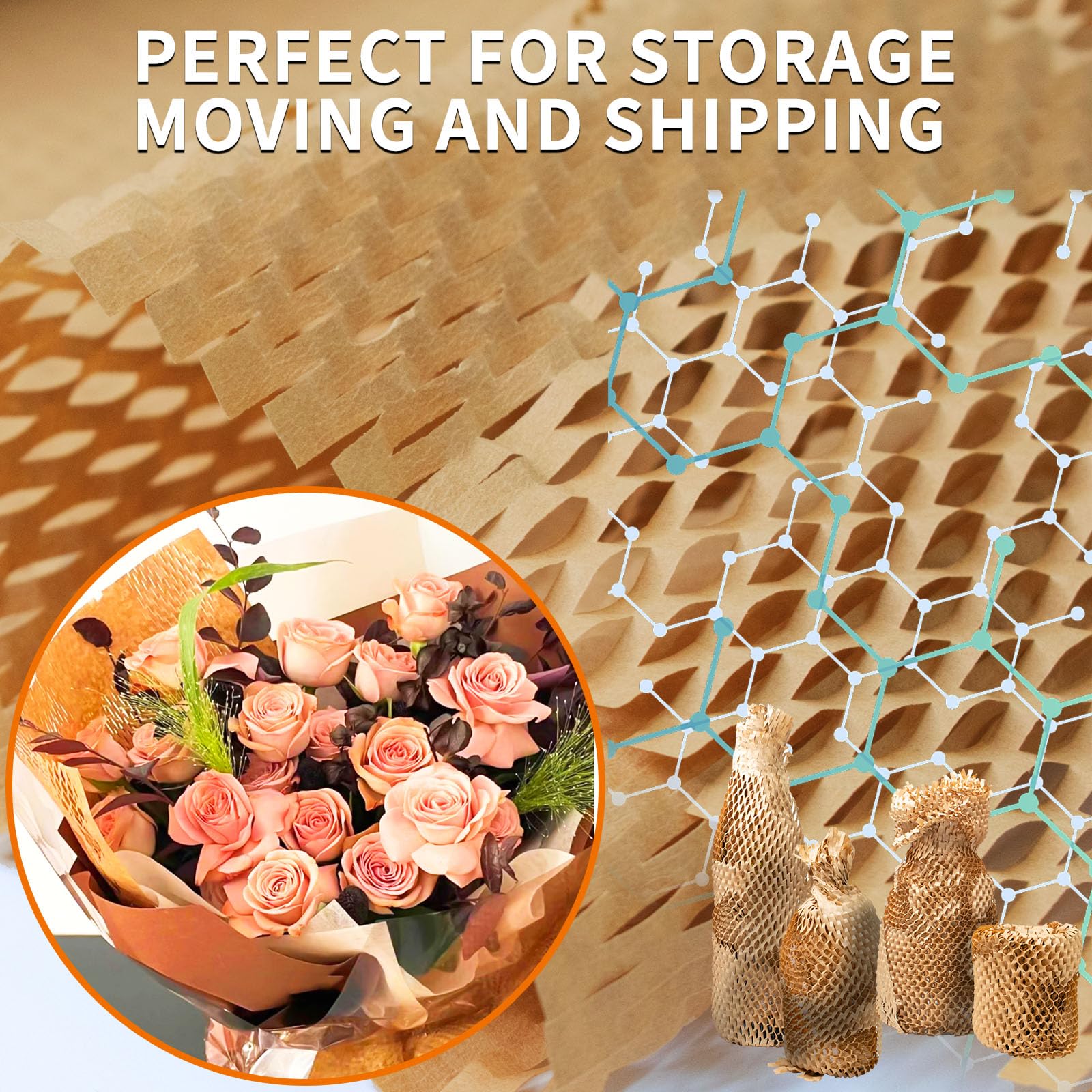 Snapklik.com : Honeycomb Packaging Paper, 15" X 135 2 Rolls Honeycomb ...