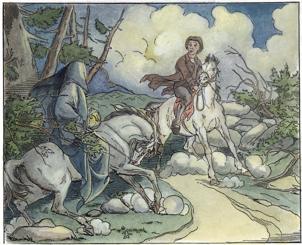 Ichabod Crane And The Headless Horseman Sleepy Hollow