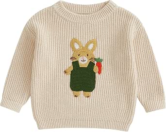 Amazon.com: KMBANGI Newborn Toddler Baby Boy Girl Easter Sweater Bunny ...