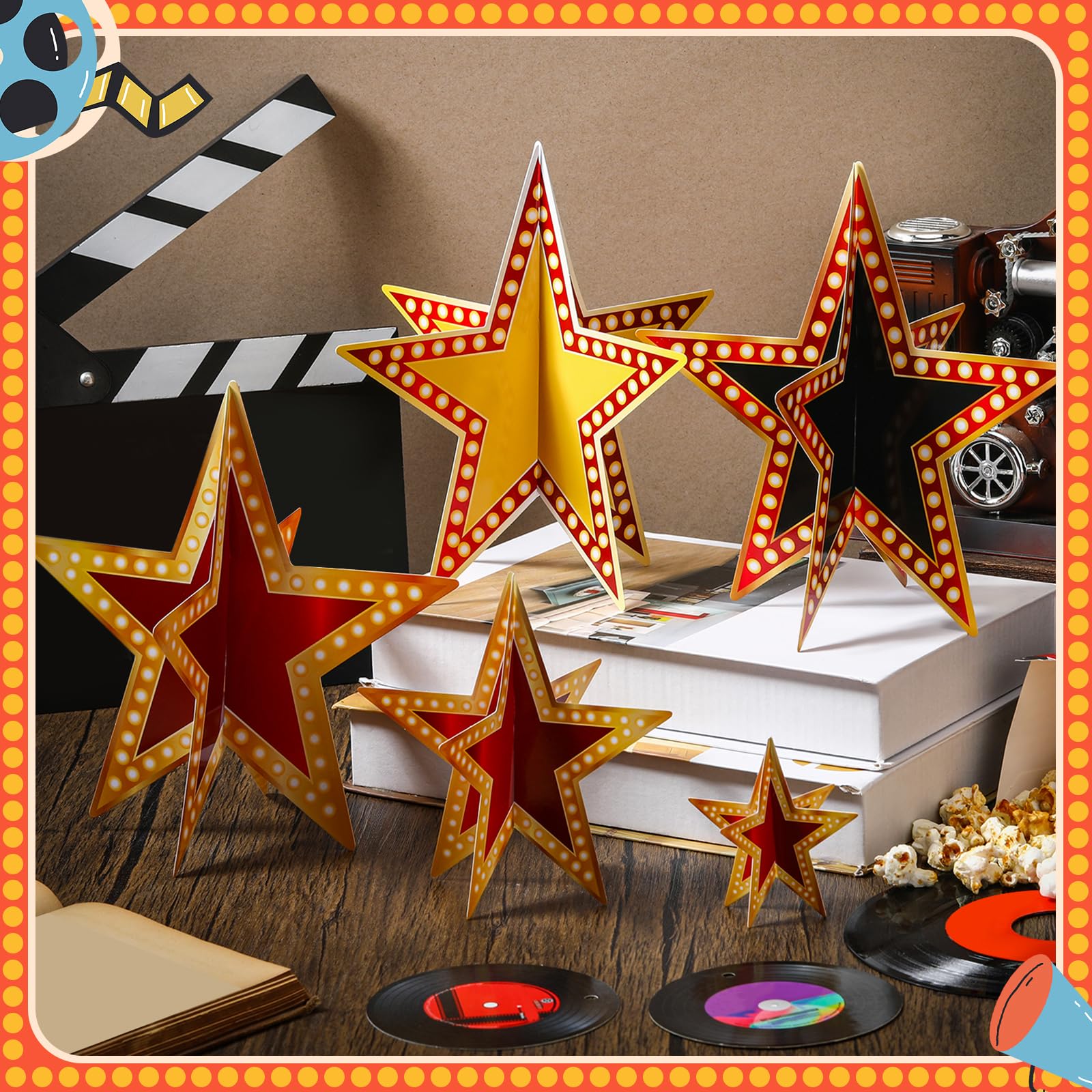 Snapklik.com : Sinload 45 Pcs Star Centerpieces For Movie Night Party ...