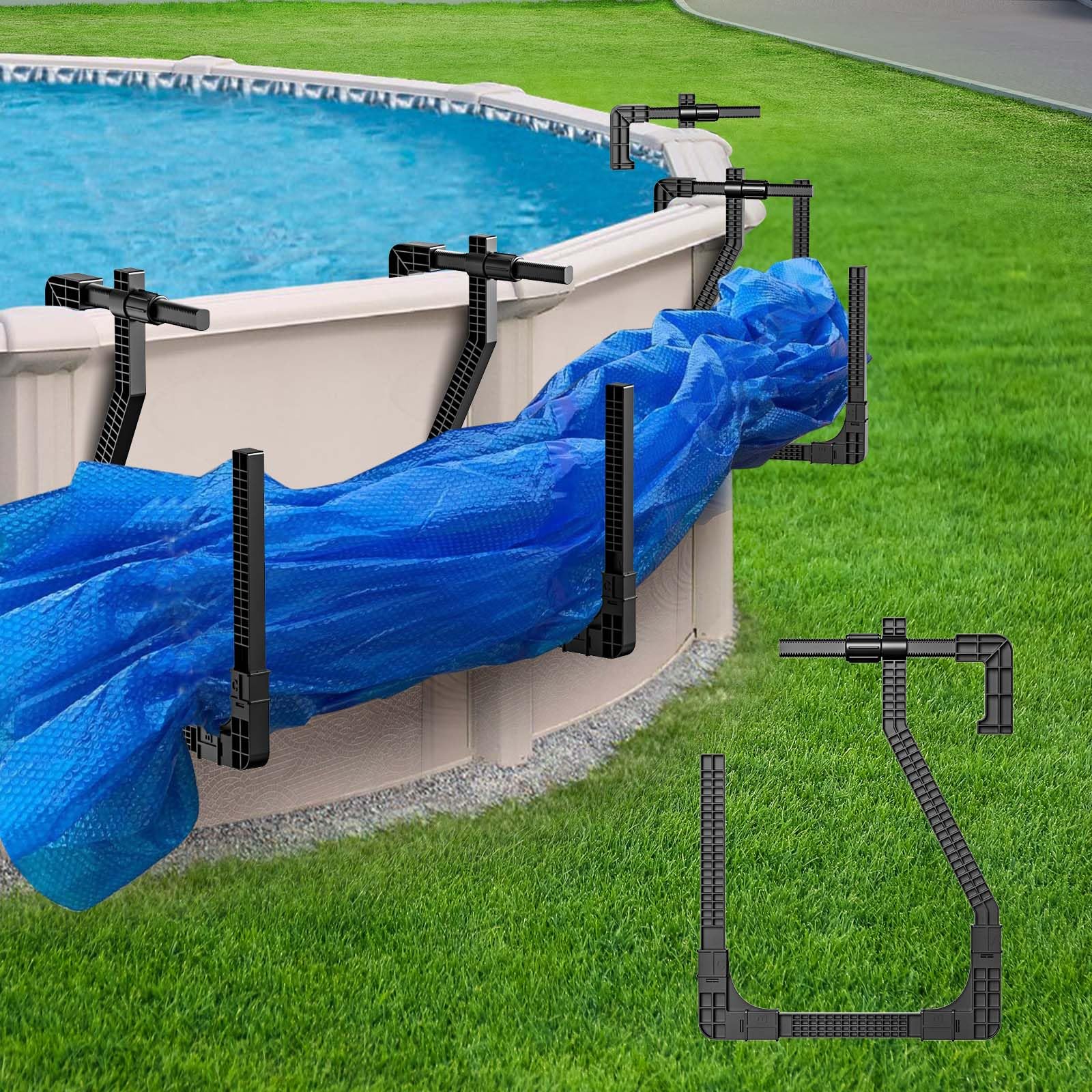 Snapklik.com : Solar Cover Holder For Above Ground Pool, 4 Pack ...