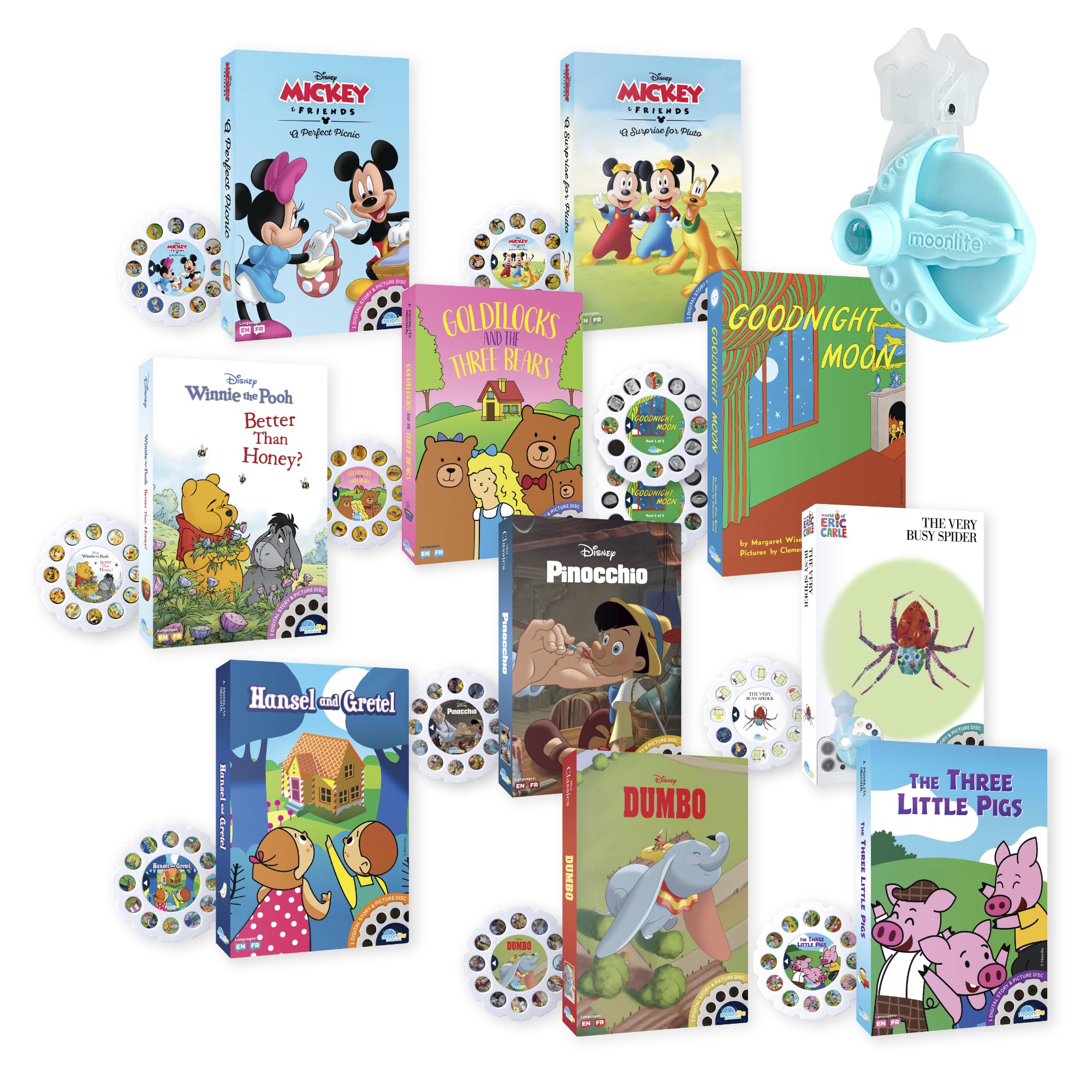 Amazon.com: Moonlite Storytime Mini Projector with 10 Classic Stories ...