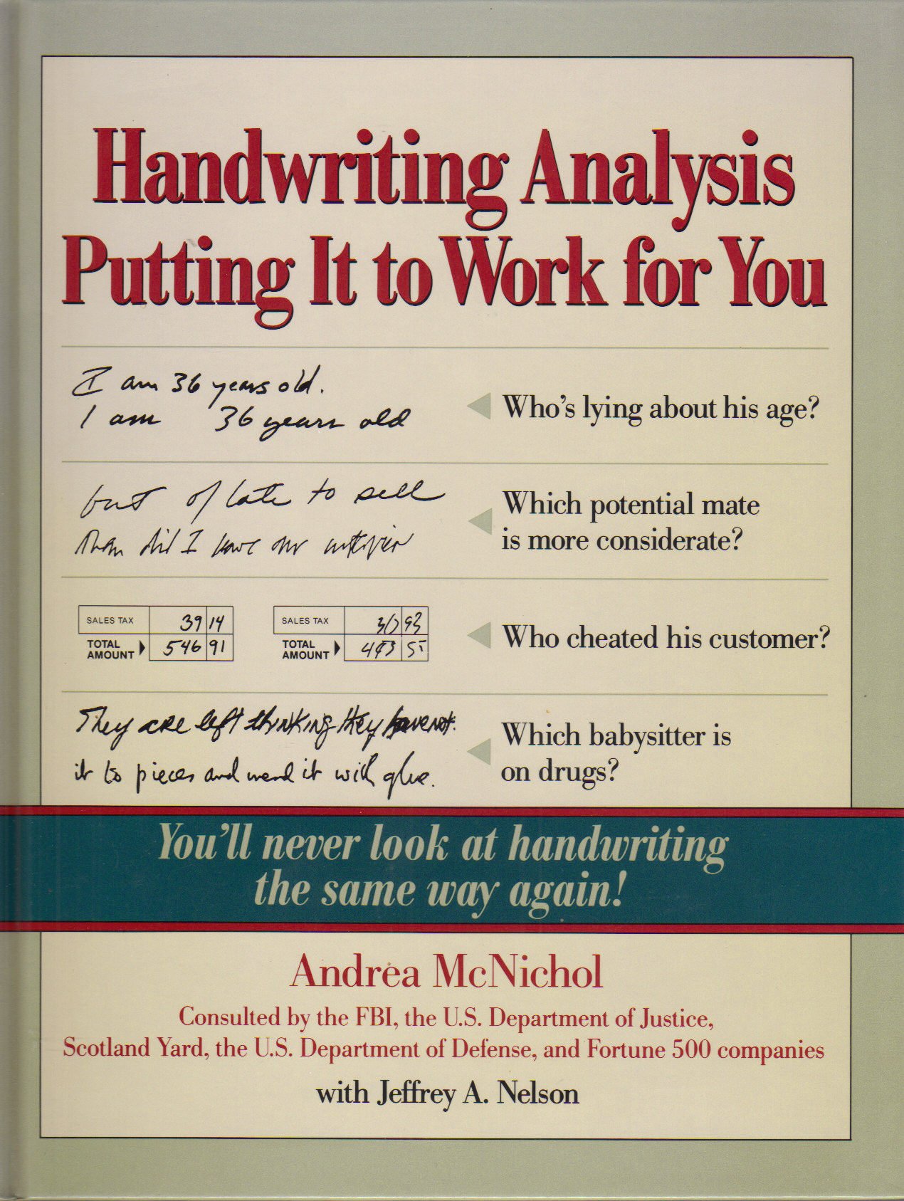 Handwriting Analysis: Putting It to Work For You: Mcnichol, Andrea ...