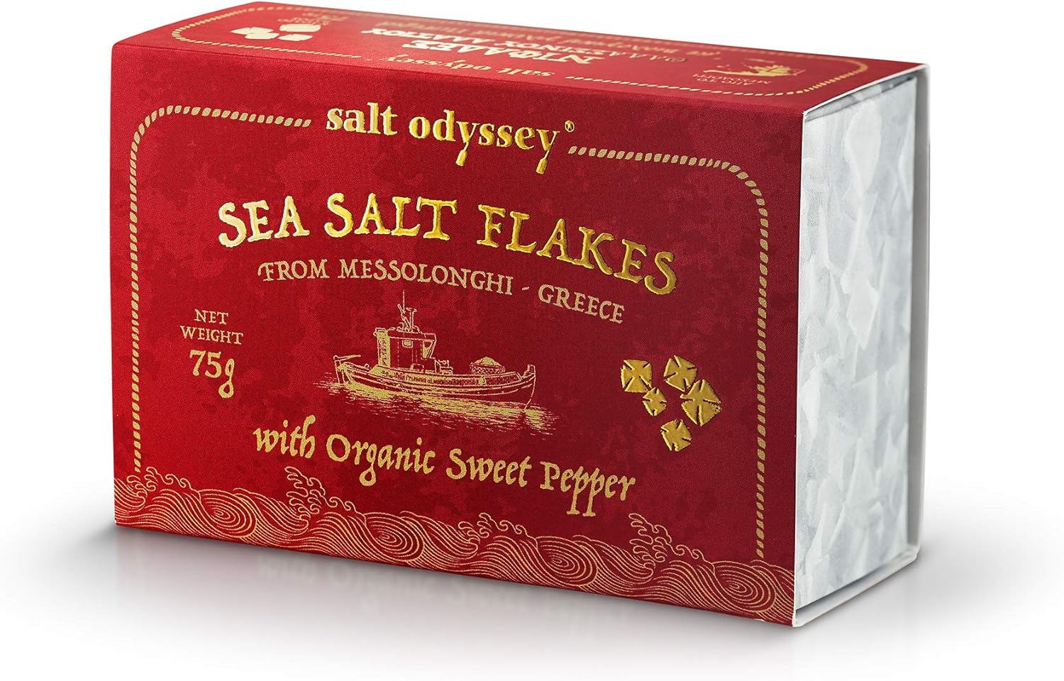 Salt Odyssey Sea Salt Flakes with Red Paprika, 75 g, Pack of 3 : Amazon ...