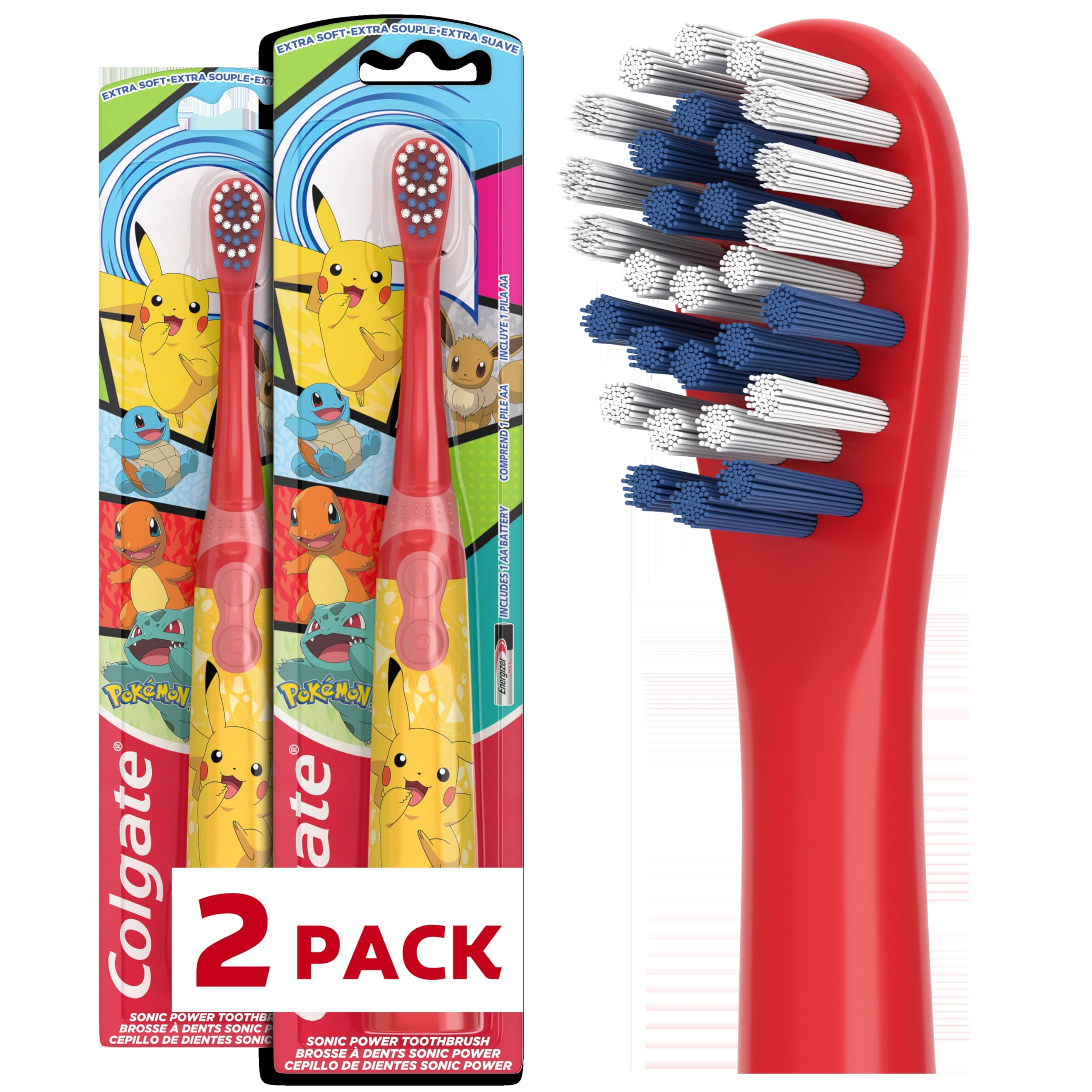 Colgate Kids Battery Powered Pokemon Toothbrush, Extra Soft Bristles ...
