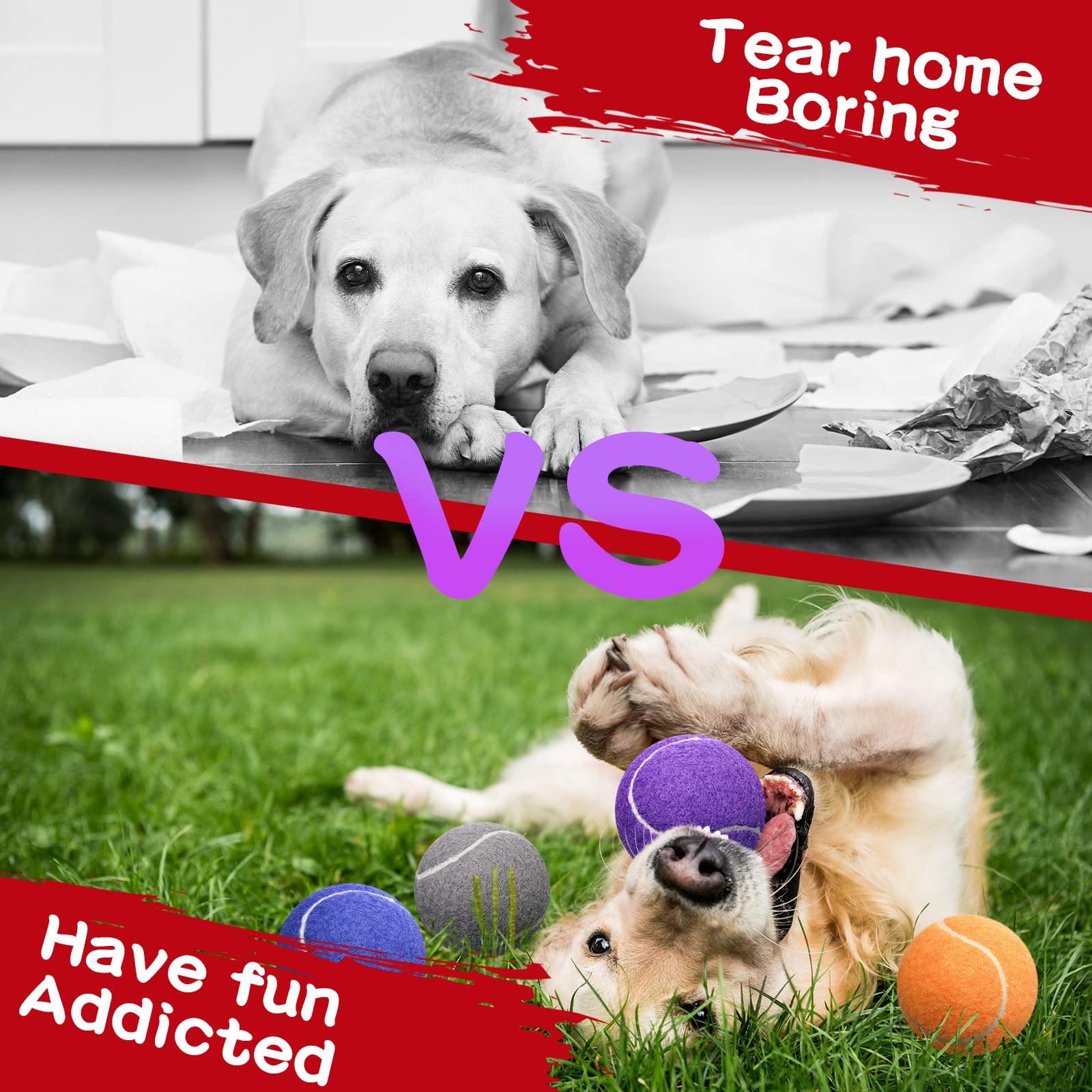 30 Pieces Dog Tennis Balls Tennis Balls for Dogs Pet Tennis Ball Dog ...