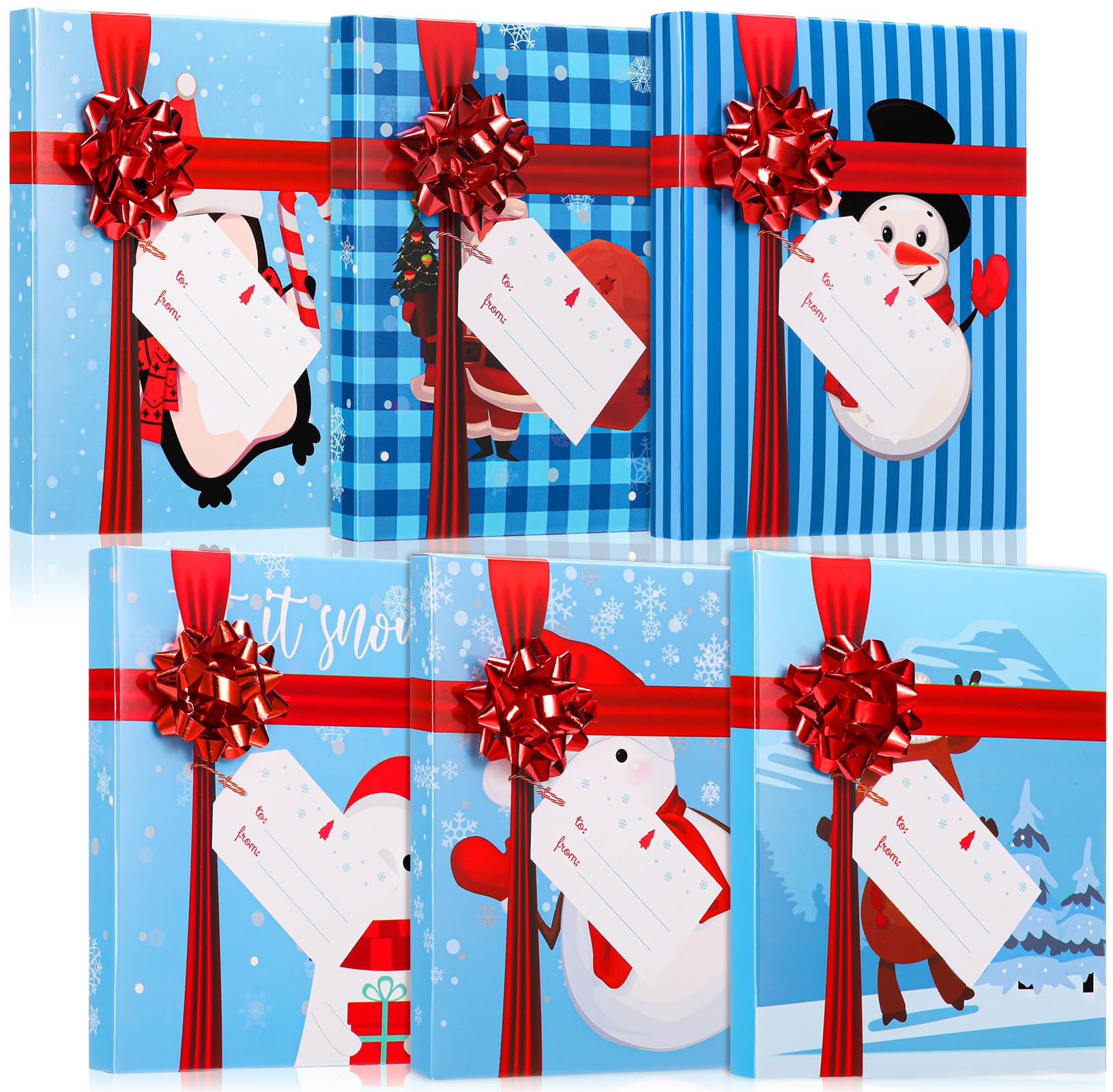 Amazon.com: Outus Christmas Gift Card Box Holder with Bows and Tags ...