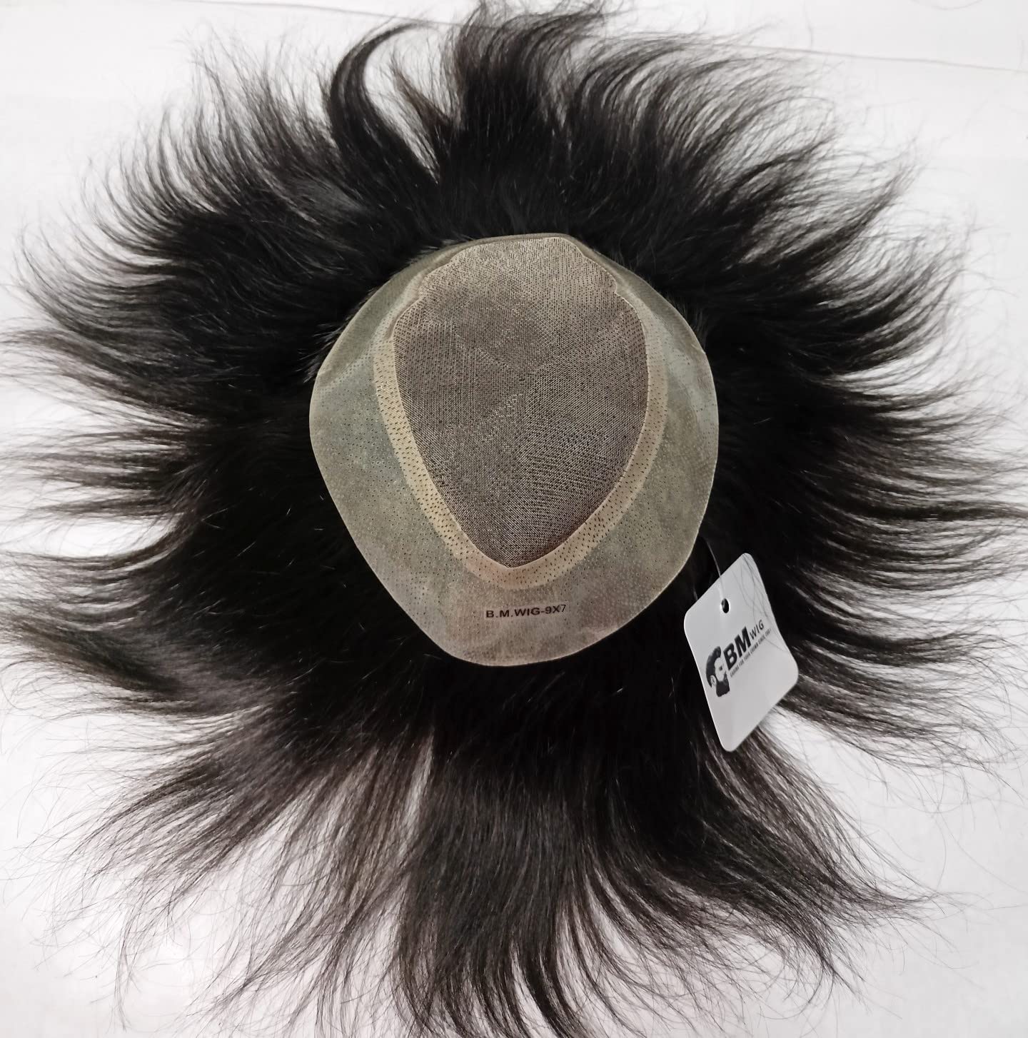 Premium BM Wig 100% Human Hair Patch Size 9x7 Natural Looking Skin Base ...