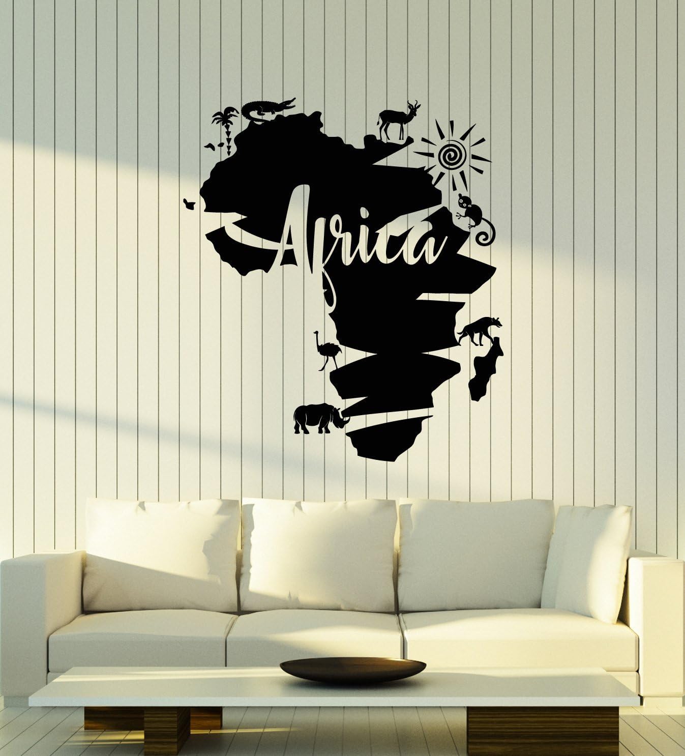 Amazon.com: Vinyl Wall Decal Abstract Africa Continent Map African ...