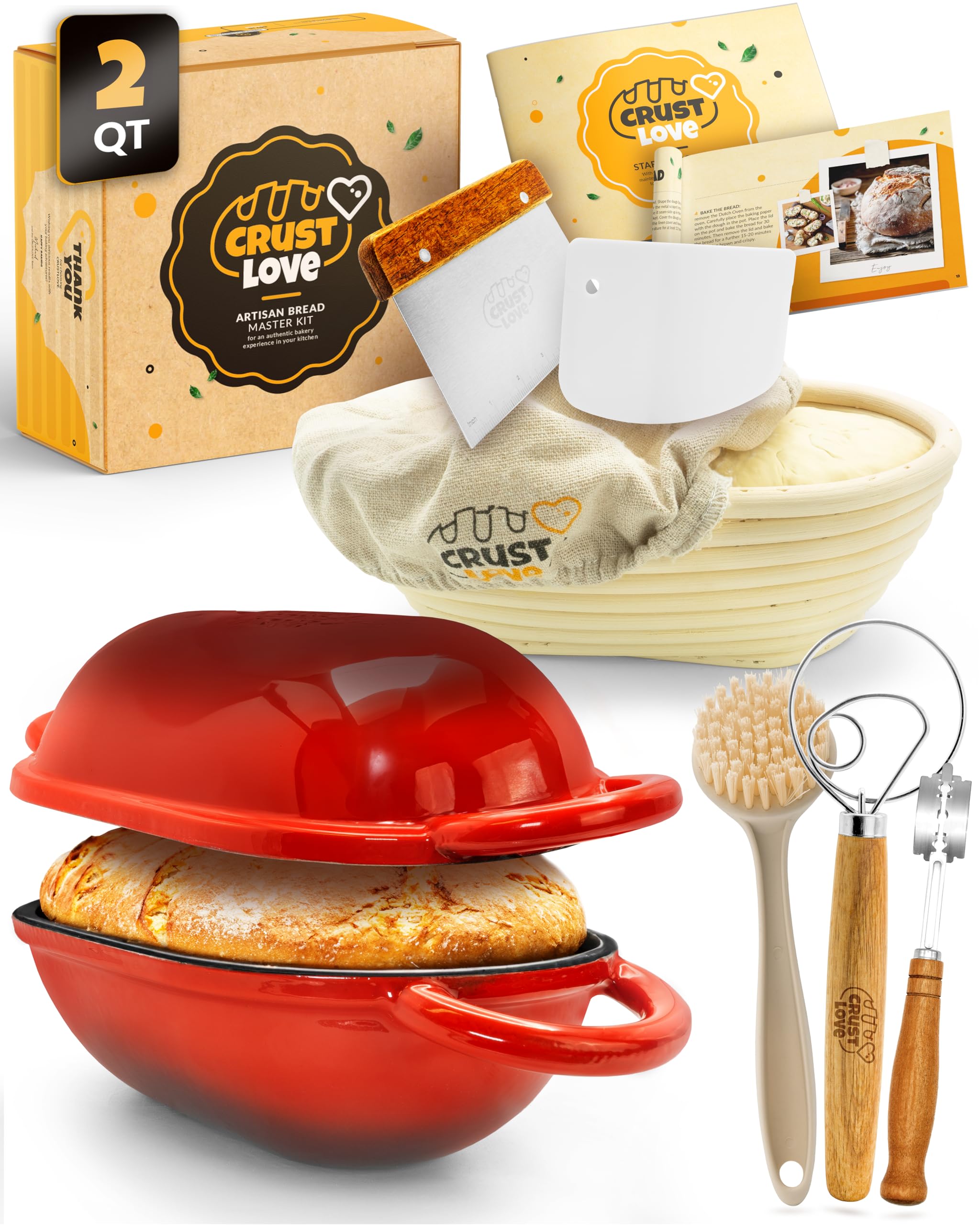 Amazon.com: CRUSTLOVE Loaf Pan for Bread Baking - incl. Sourdough Bread ...