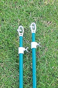 Prop Butterfly lock Garden Washing Line Pole Metal Galvanised Outdoor ...