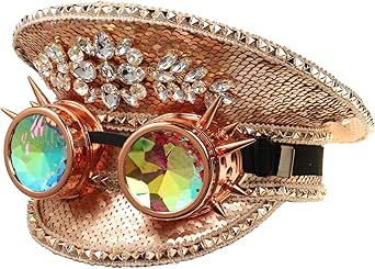 Amazon.com: ILOVEMASKS Steampunk Style Paillette Sequins Rhinestone ...