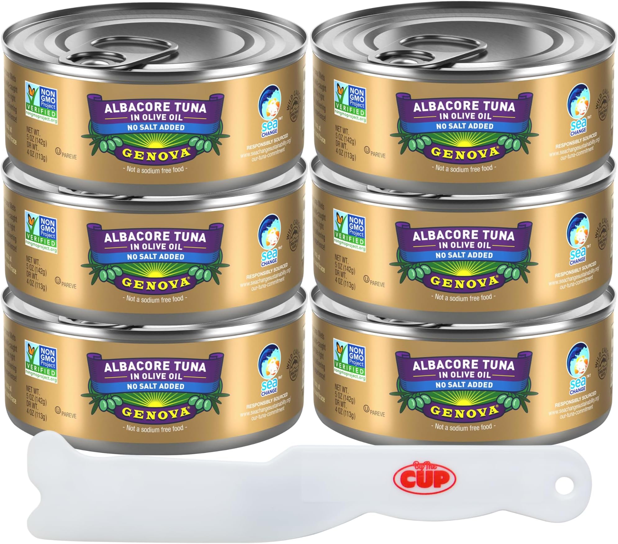 Amazon.com : Genova Albacore Tuna in Olive Oil (No Salt Added) 5 oz Can ...